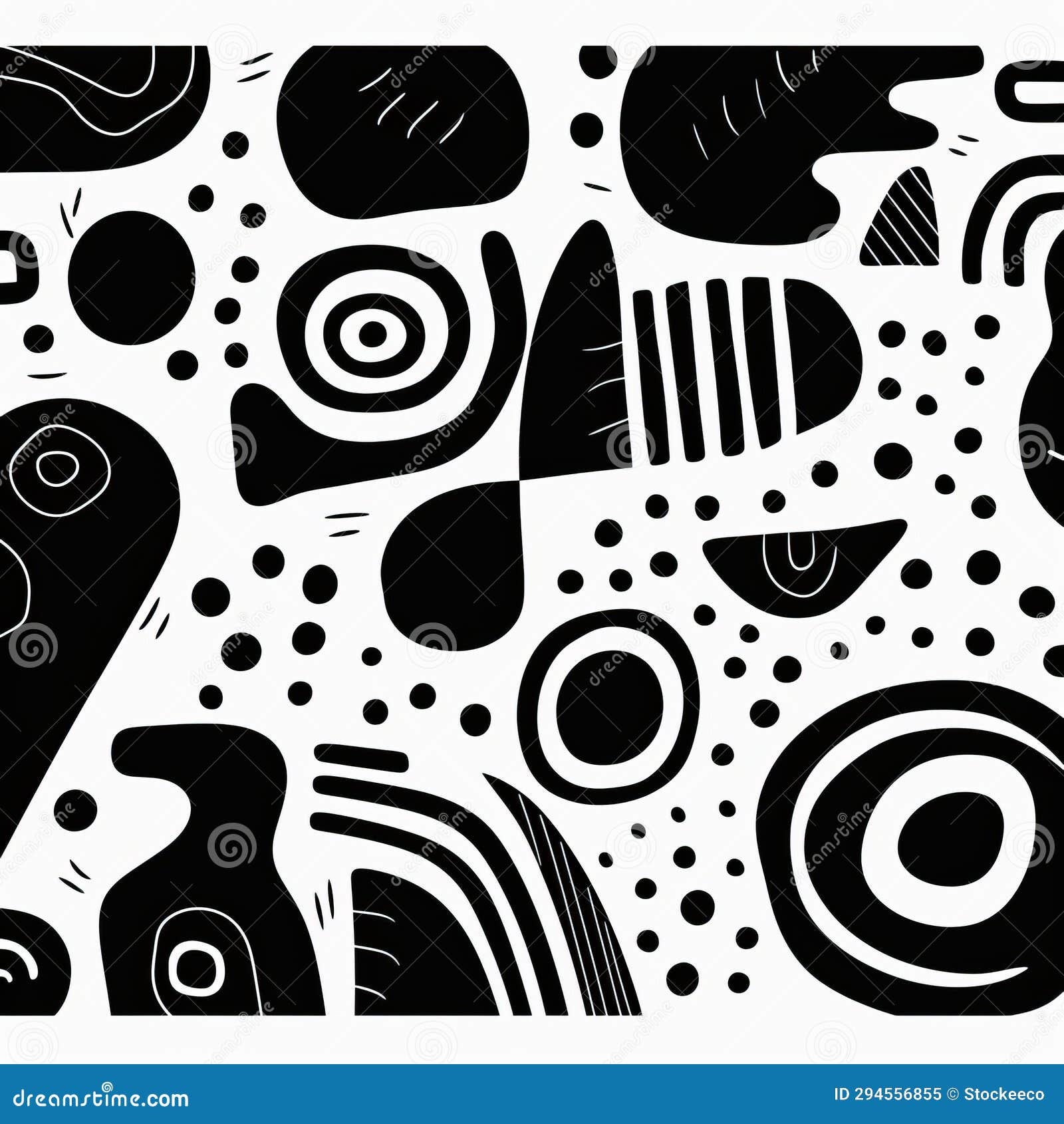 Expressive Line-work Doodle Poster with Bold Contrast and Nature ...