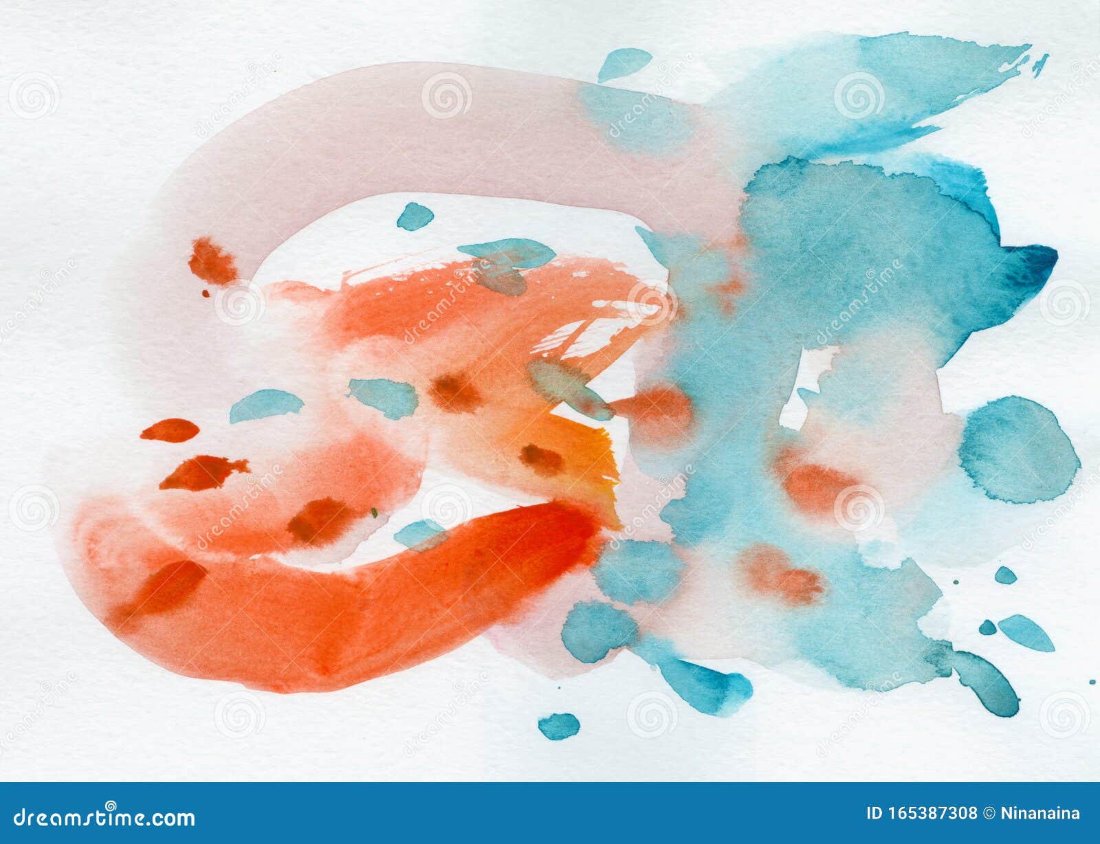 Expressive Messy Abstract Watercolor Stain. Watercolor Texture Stock ...