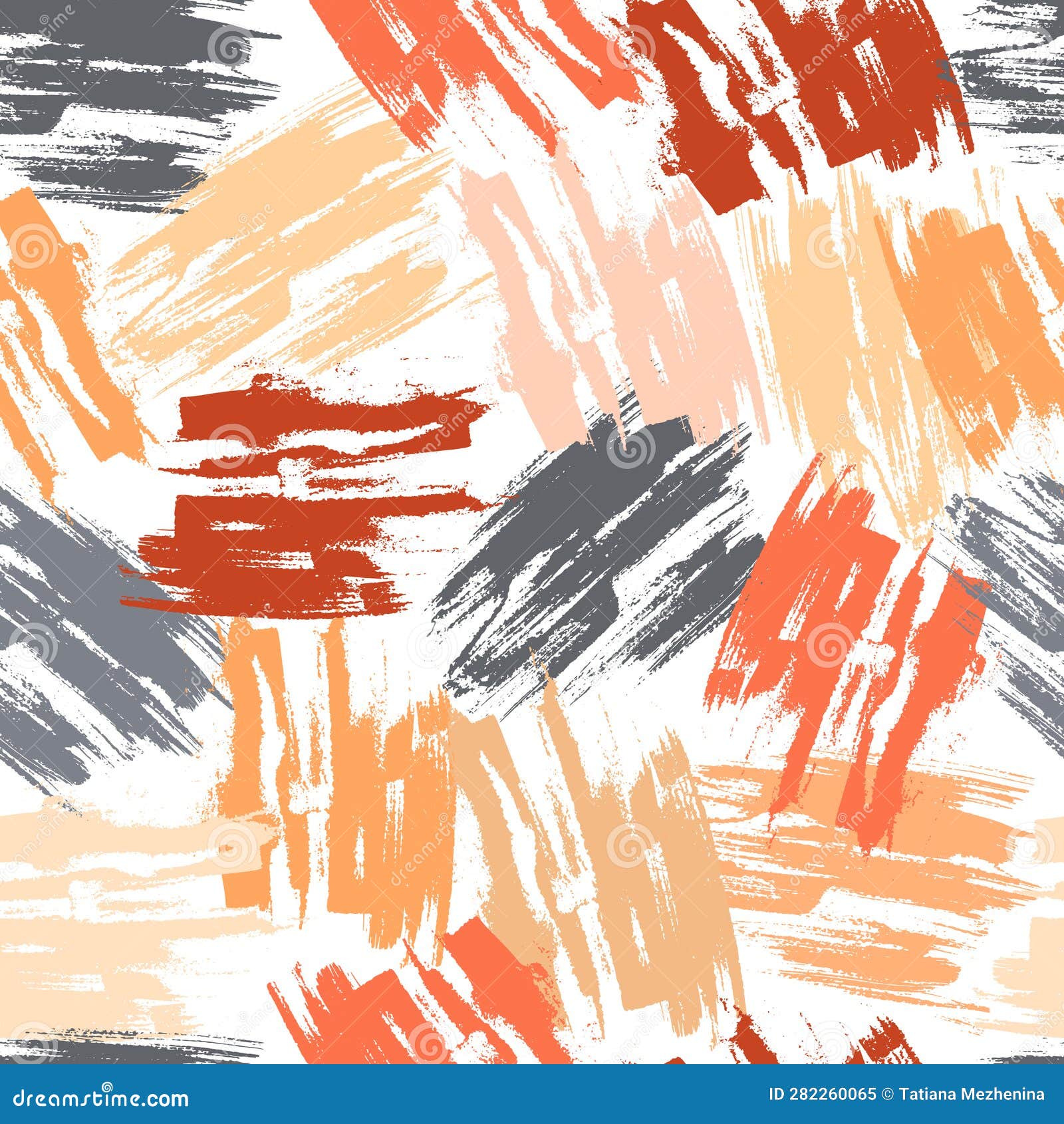 Expressive Orange and Gray Colors Strokes Pattern Stock Vector ...