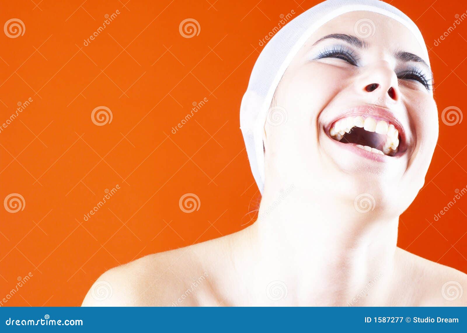 Expressive smile. stock image. Image of looking, female - 1587277