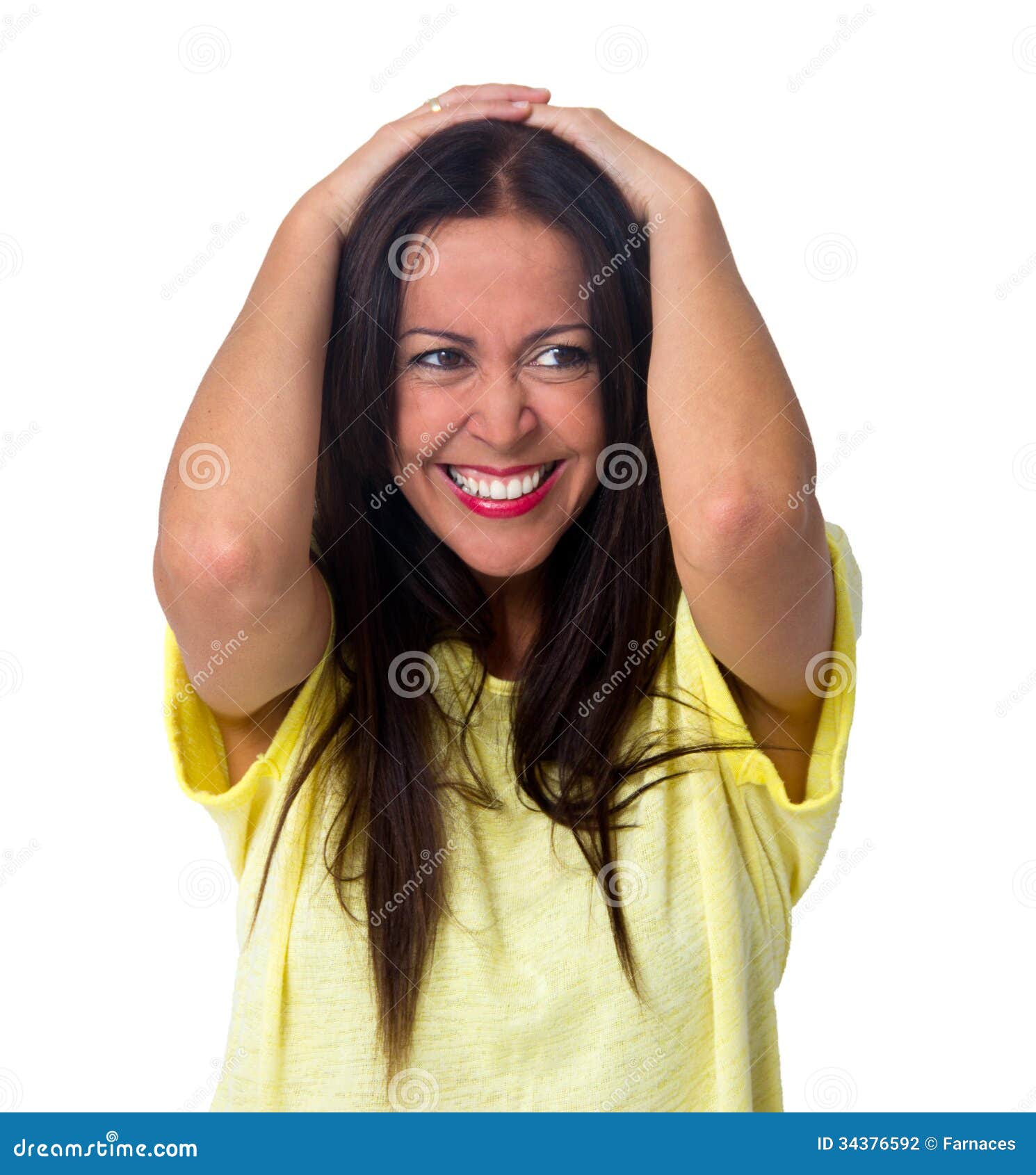 Expressive woman stock photo. Image of facial, positive - 34376592