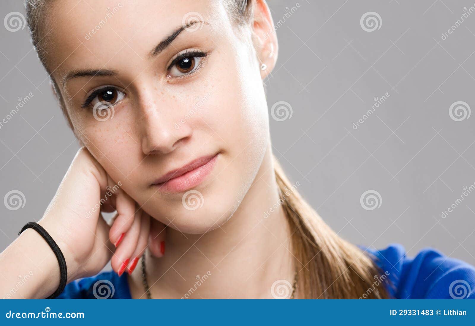 Expressive young beauty. stock image. Image of portrait - 29331483