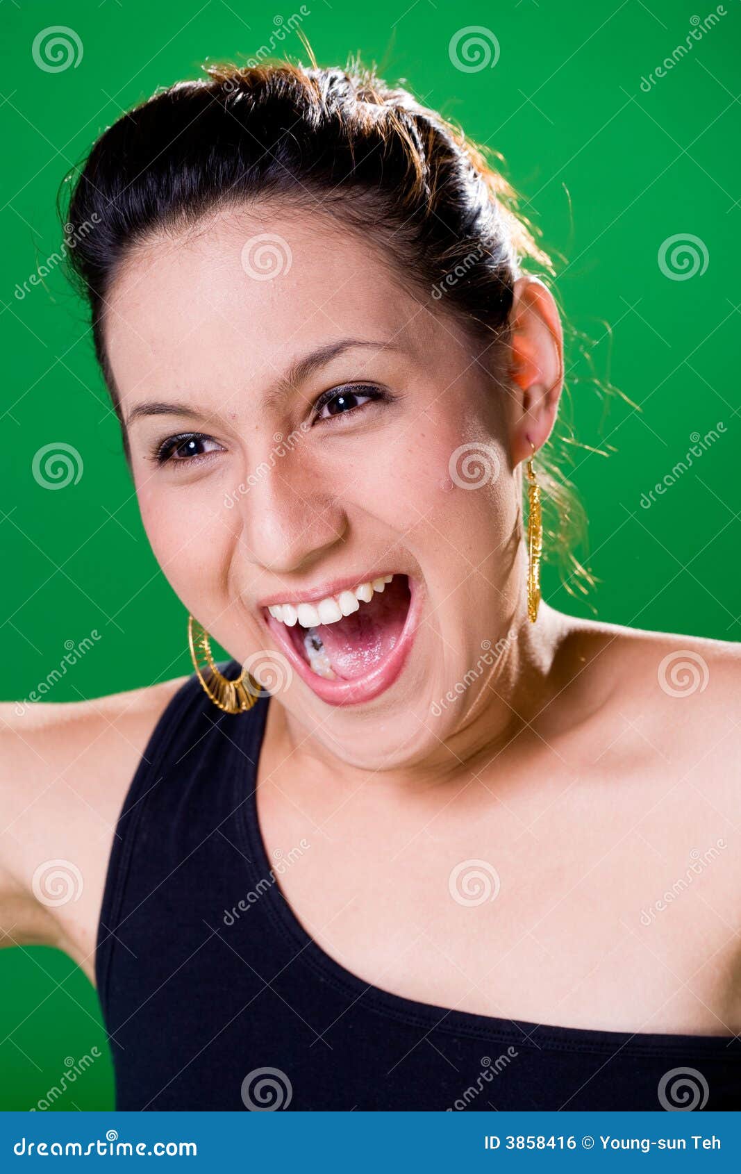 Expressive young girl stock photo. Image of divine, confidence - 3858416