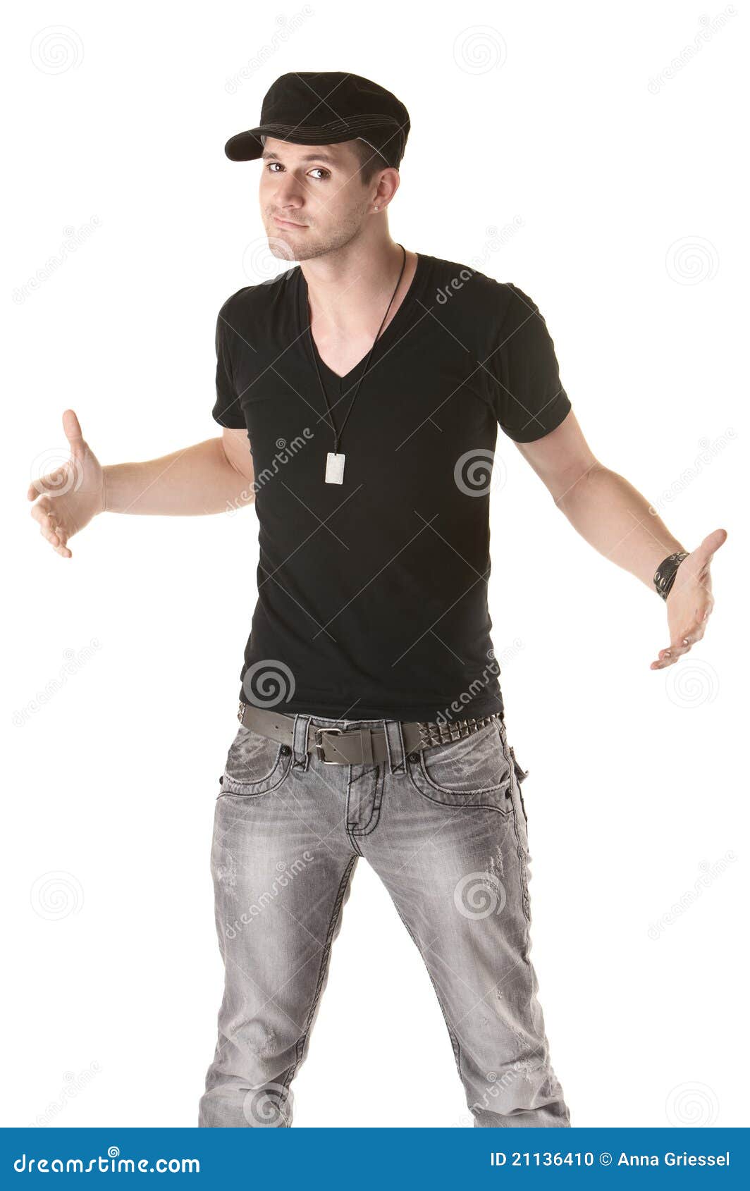 Expressive Young Man stock photo. Image of mind, white - 21136410