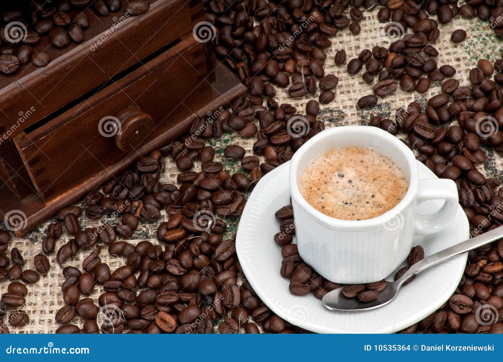 Expresso Coffee and beans stock photo. Image of coffee - 10535364