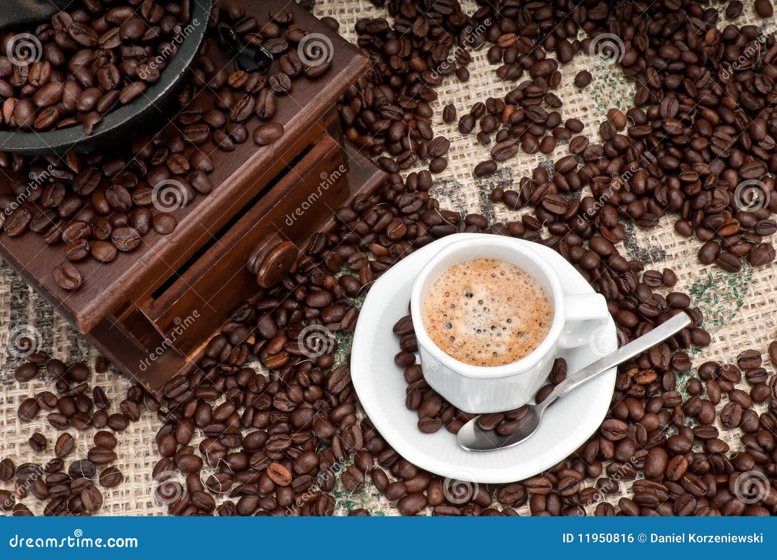 Expresso Coffee Cup stock photo. Image of aroma, grinder - 11950816