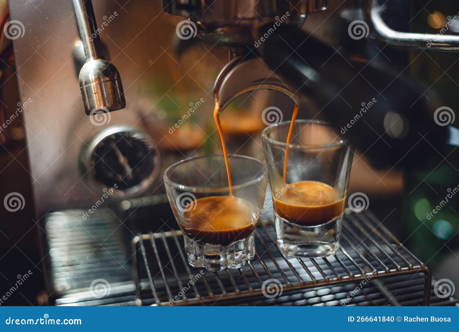 Expresso Coffee Machine Making a Coffee Stock Photo - Image of espresso ...