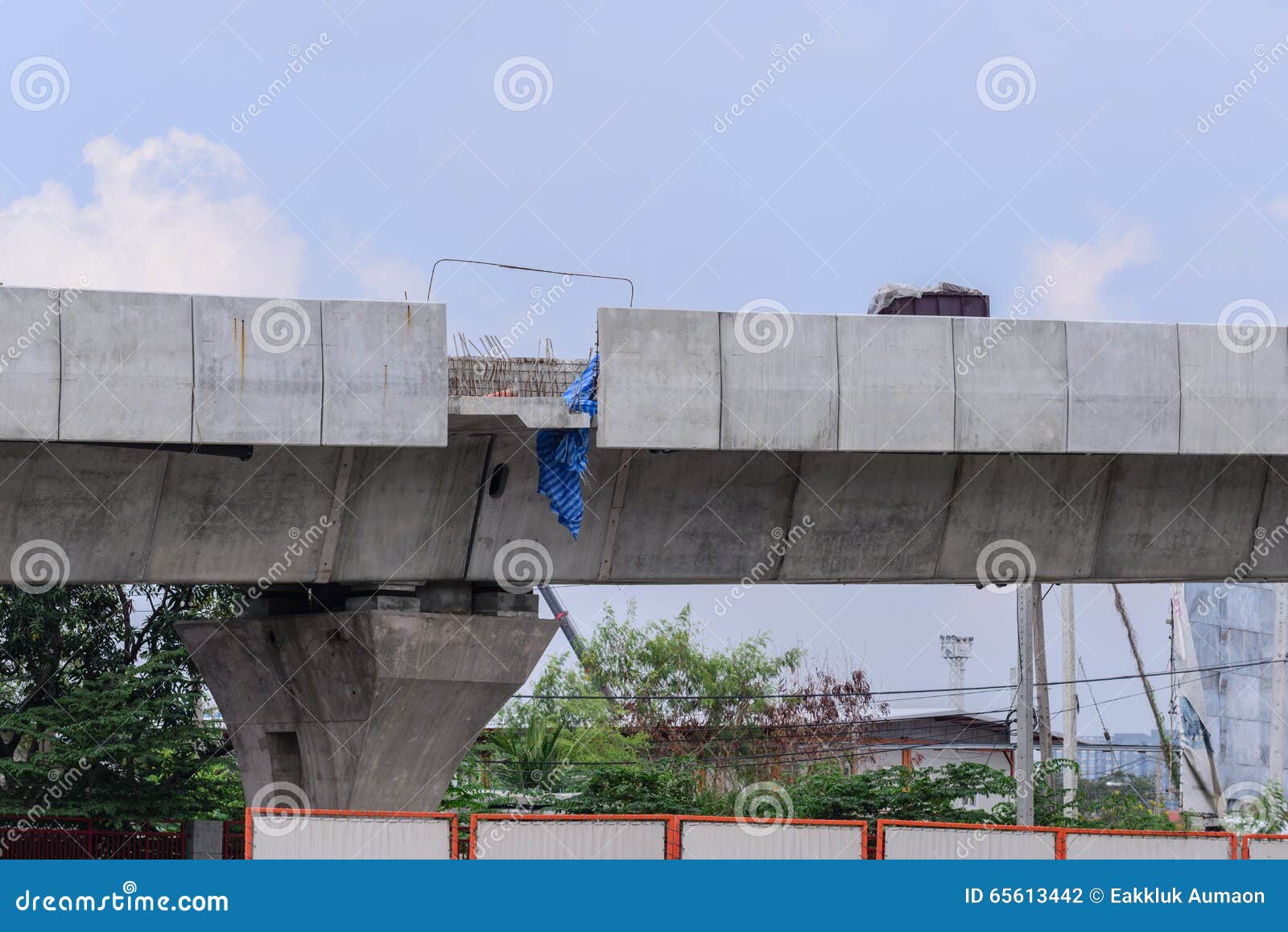 Expressway Bridge Over the Road Under Construction Stock Photo - Image ...
