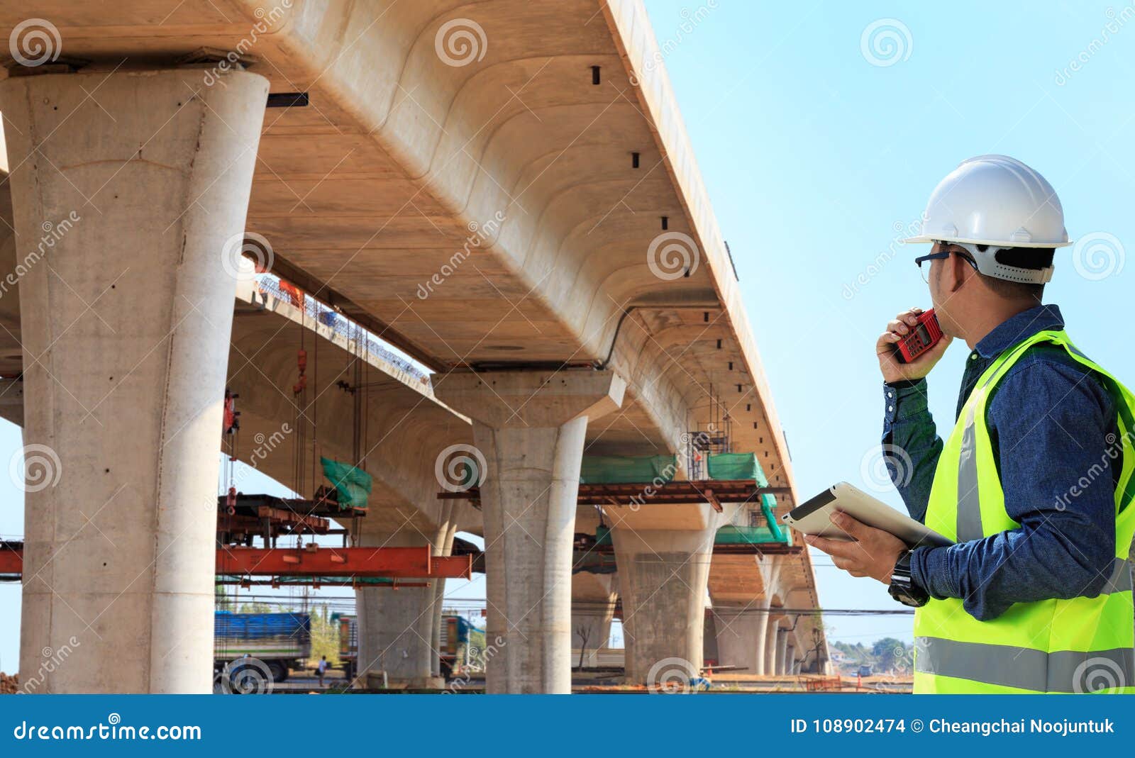 Expressway construction stock photo. Image of engineers - 108902474