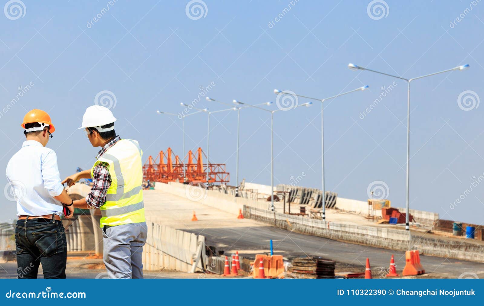 Expressway construction stock photo. Image of crane - 110322390