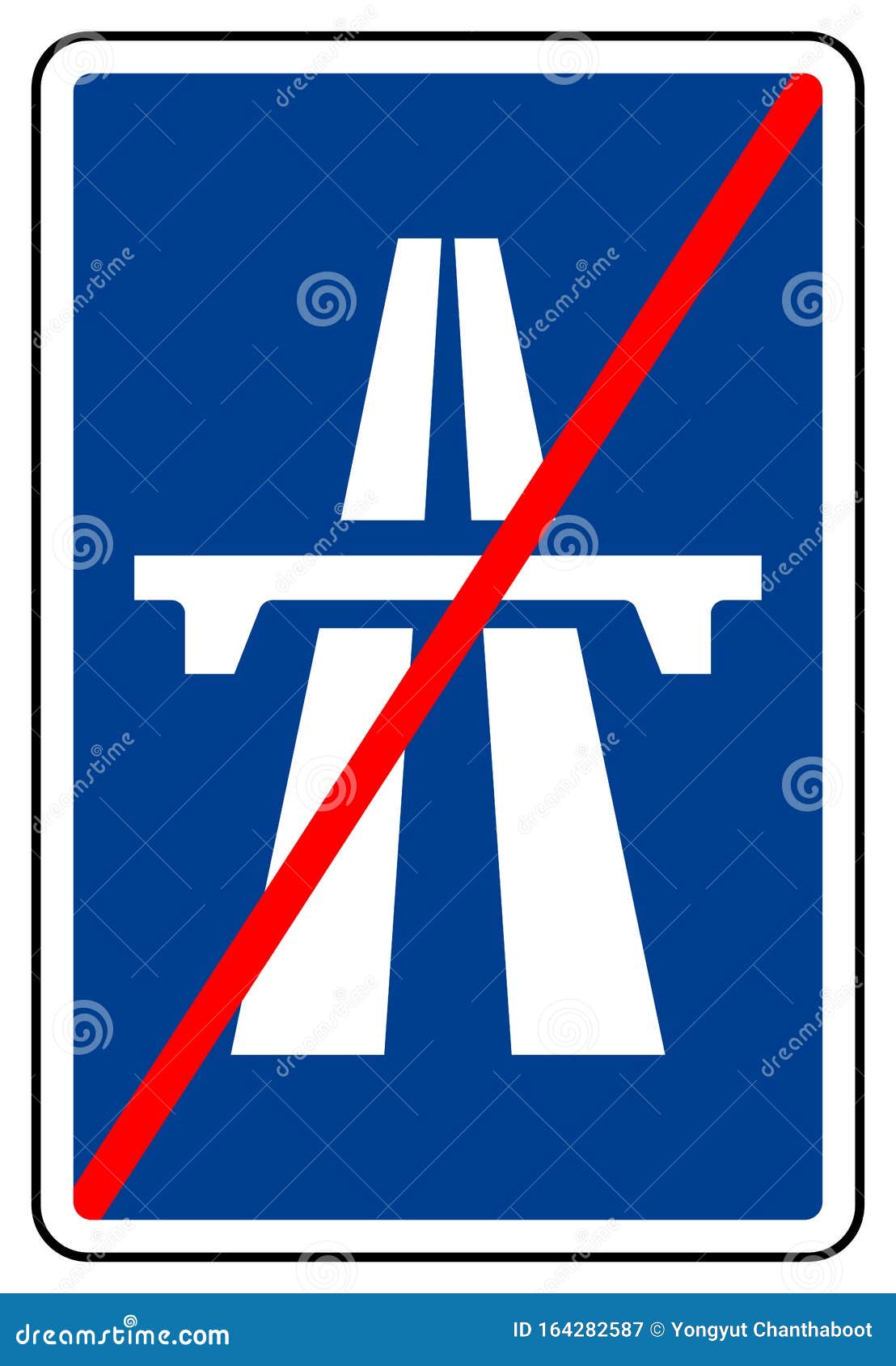 Expressway End Symbol Sign, Vector Illustration, Isolate on White ...
