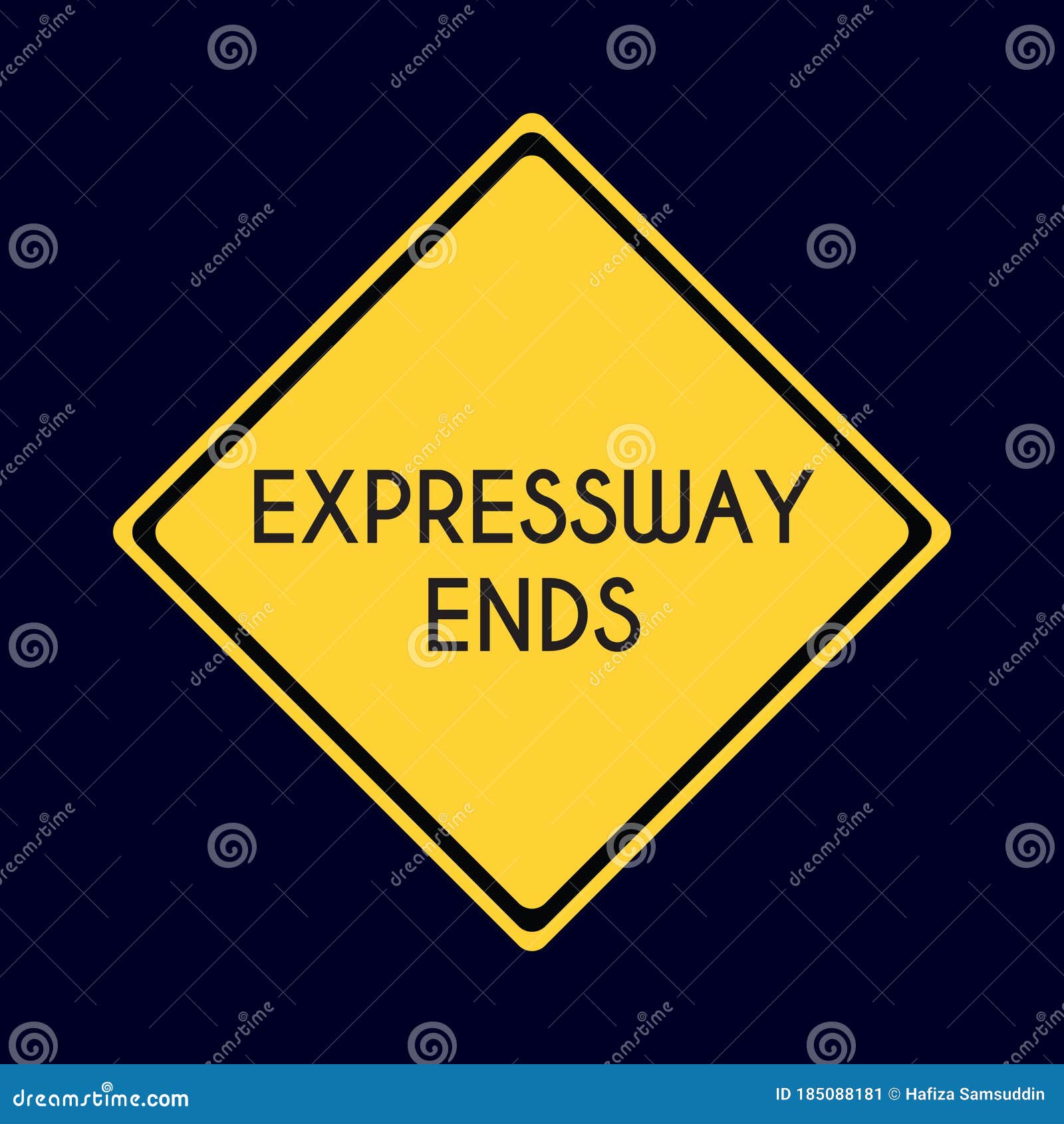 Expressway Ends. Vector Illustration Decorative Design Stock Vector ...