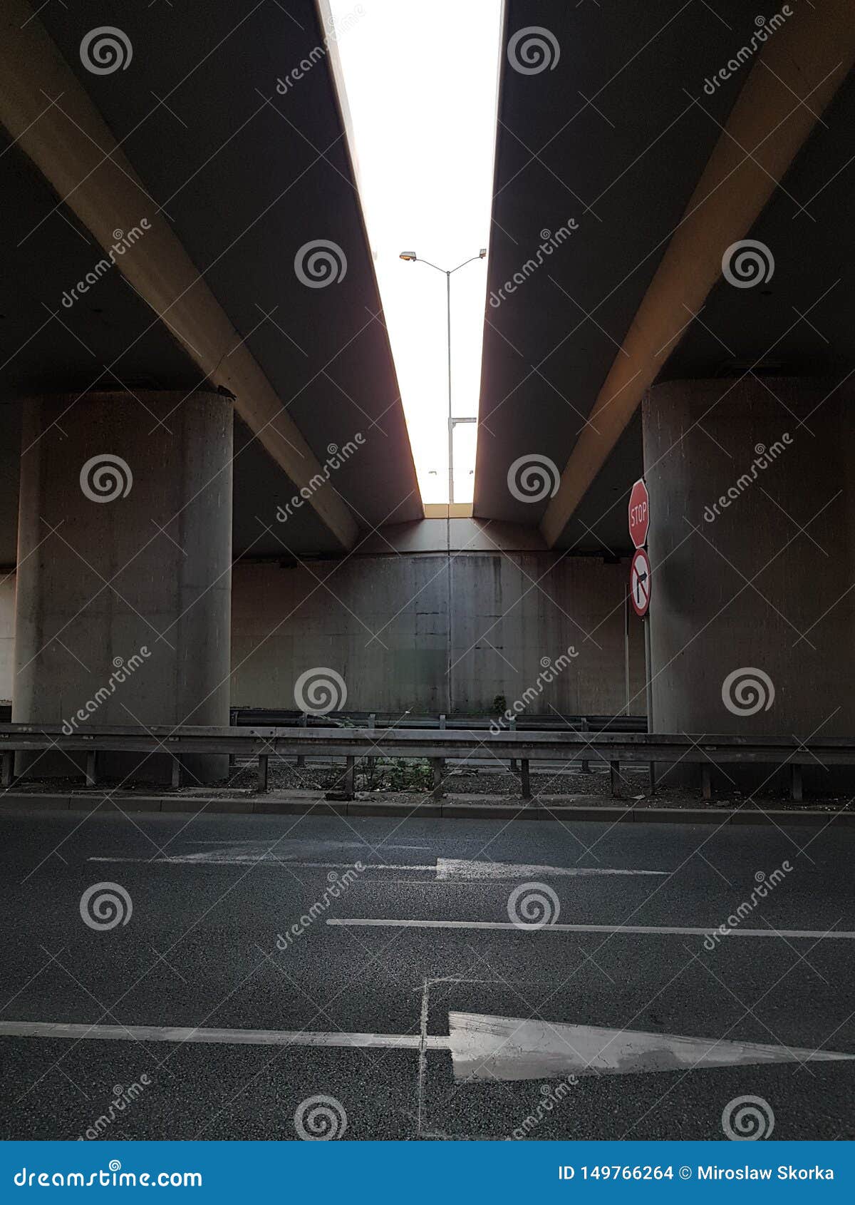 Expressway Overpass with a Street Underneath Stock Photo - Image of ...
