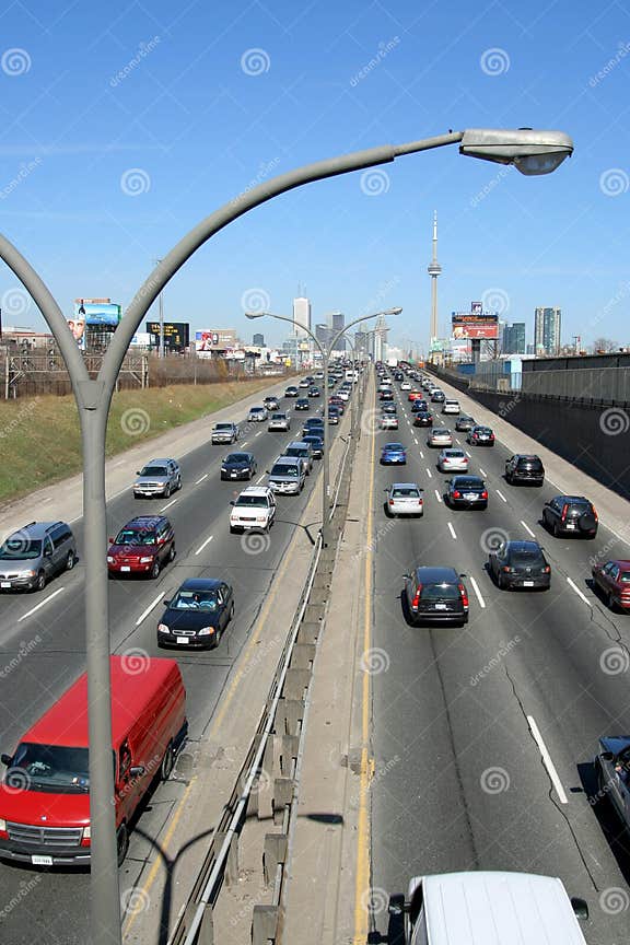 Expressway traffic Toronto editorial stock photo. Image of driving ...
