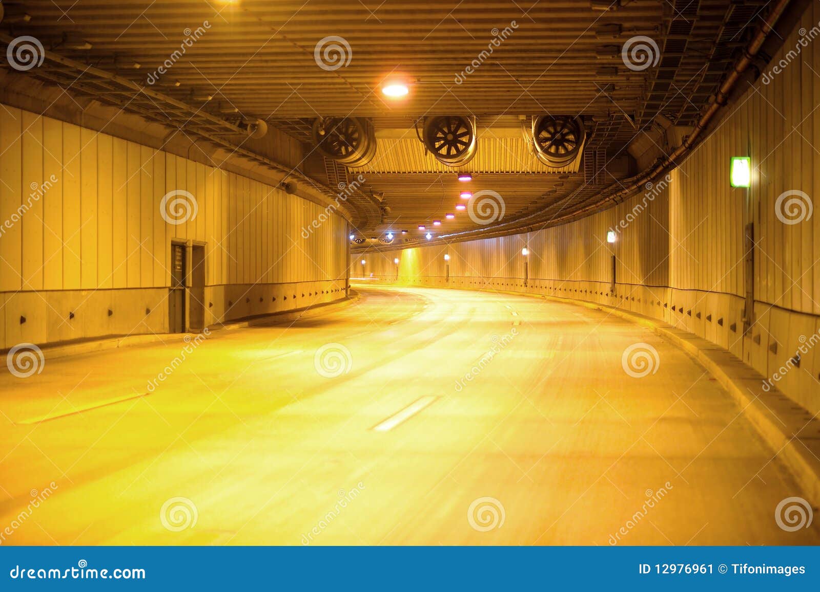 Expressway in a tunnel stock image. Image of yellow, south - 12976961