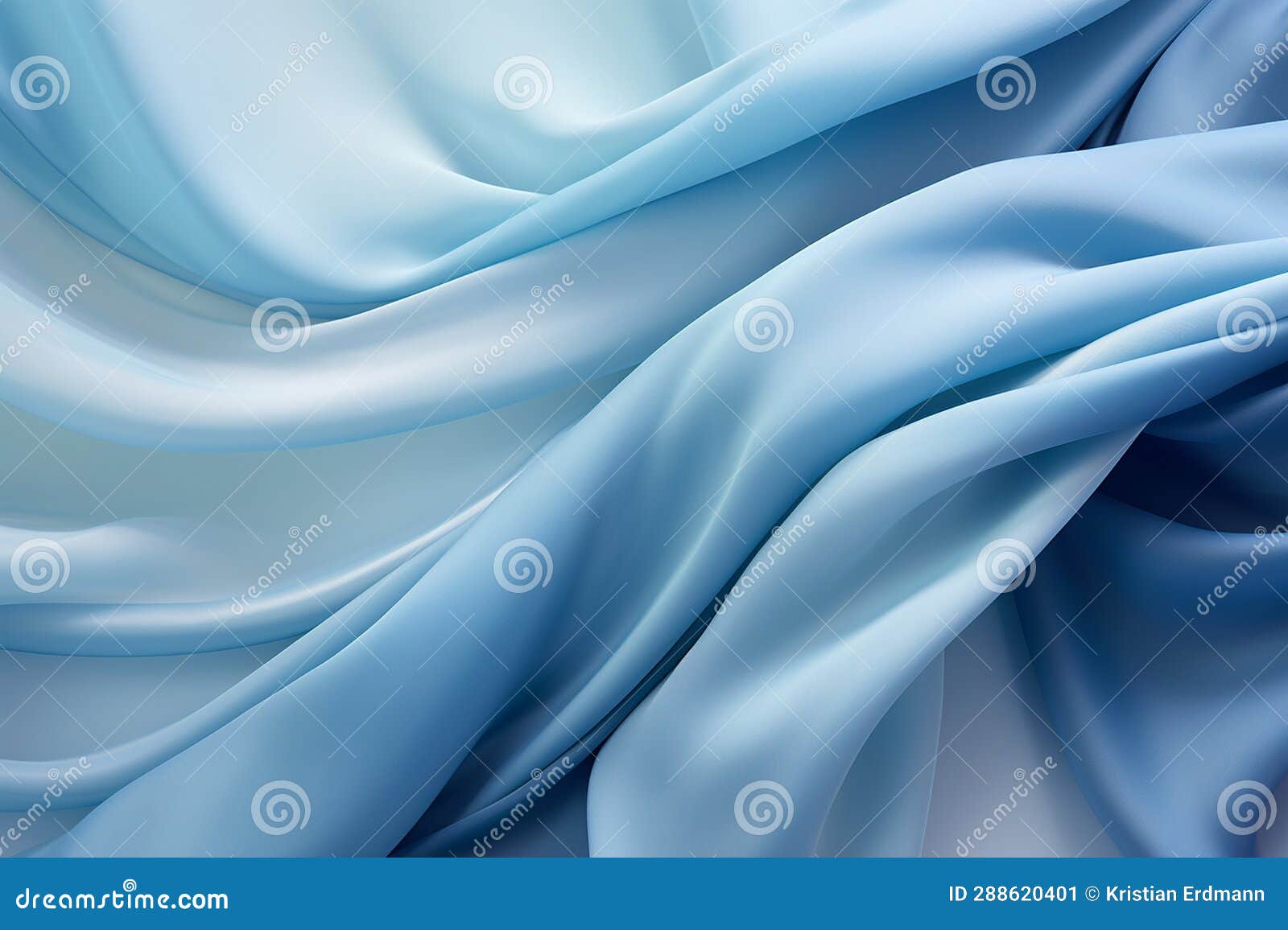 Whimsical Silk Elegance: 3D Rendered Blue Drapery Background for ...