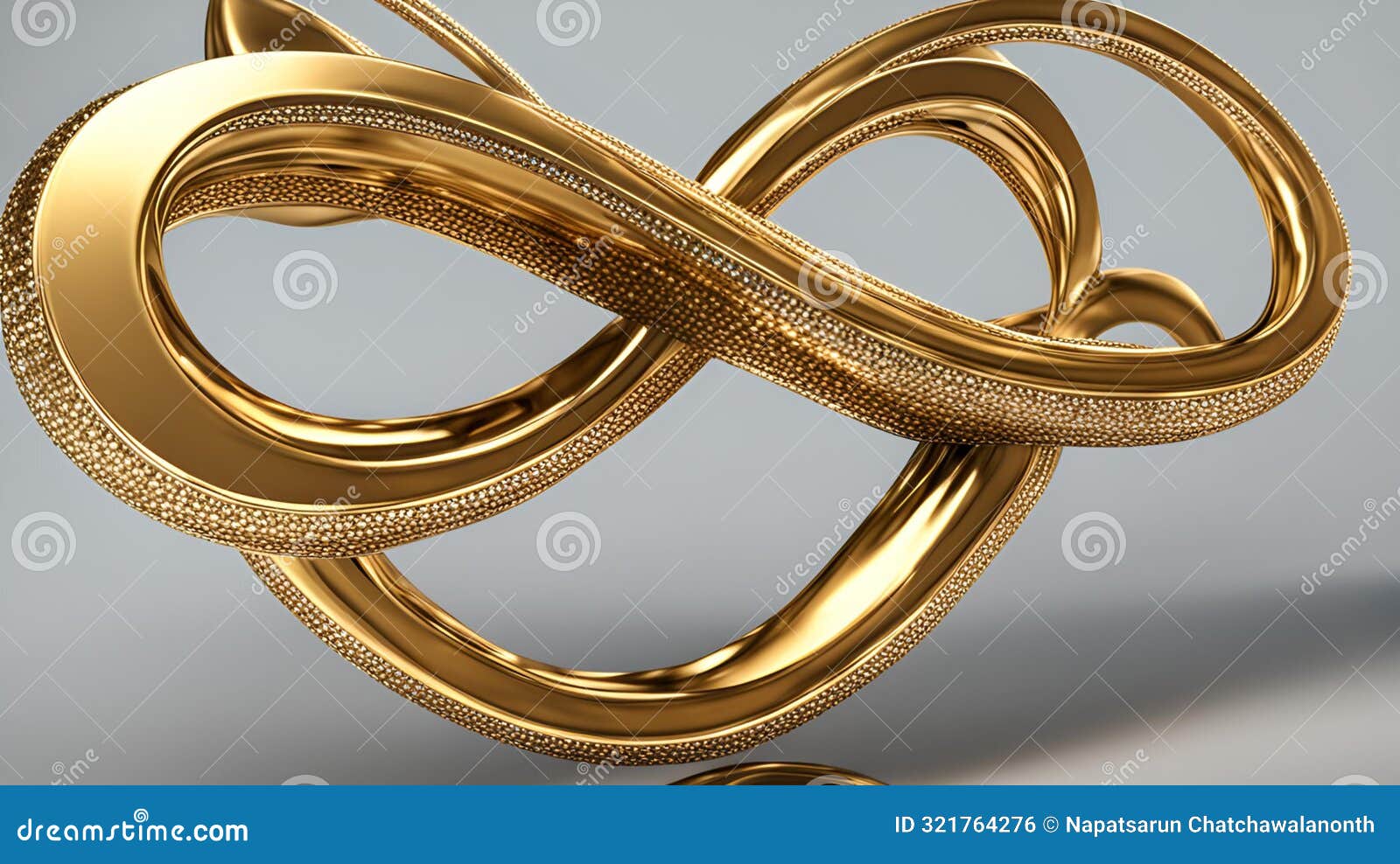 Endless Elegance: Abstract Background with Gold Infinity Symbol ...