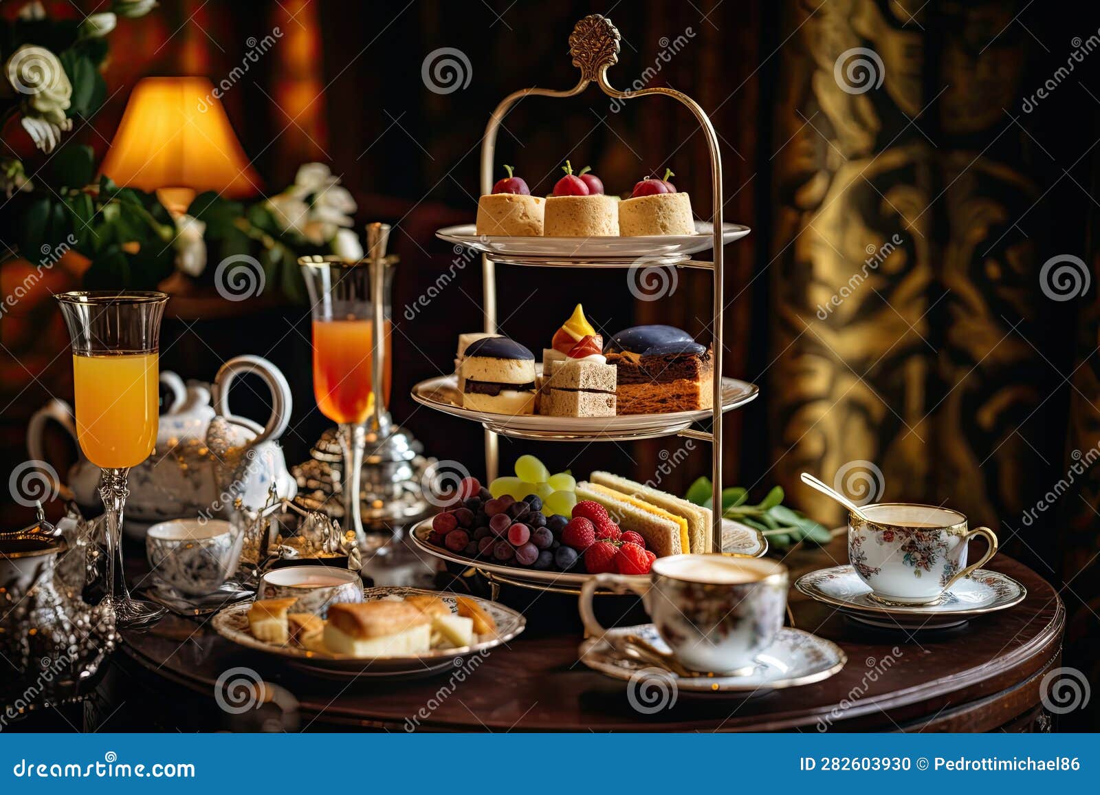 Exquisite Afternoon Tea stock photo. Image of teacup - 282603930
