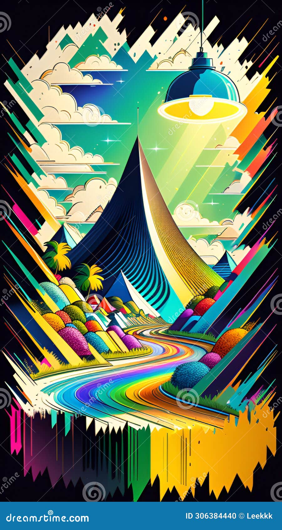 Advertising Background Dynamic Halo Background Magic Shading Design ...