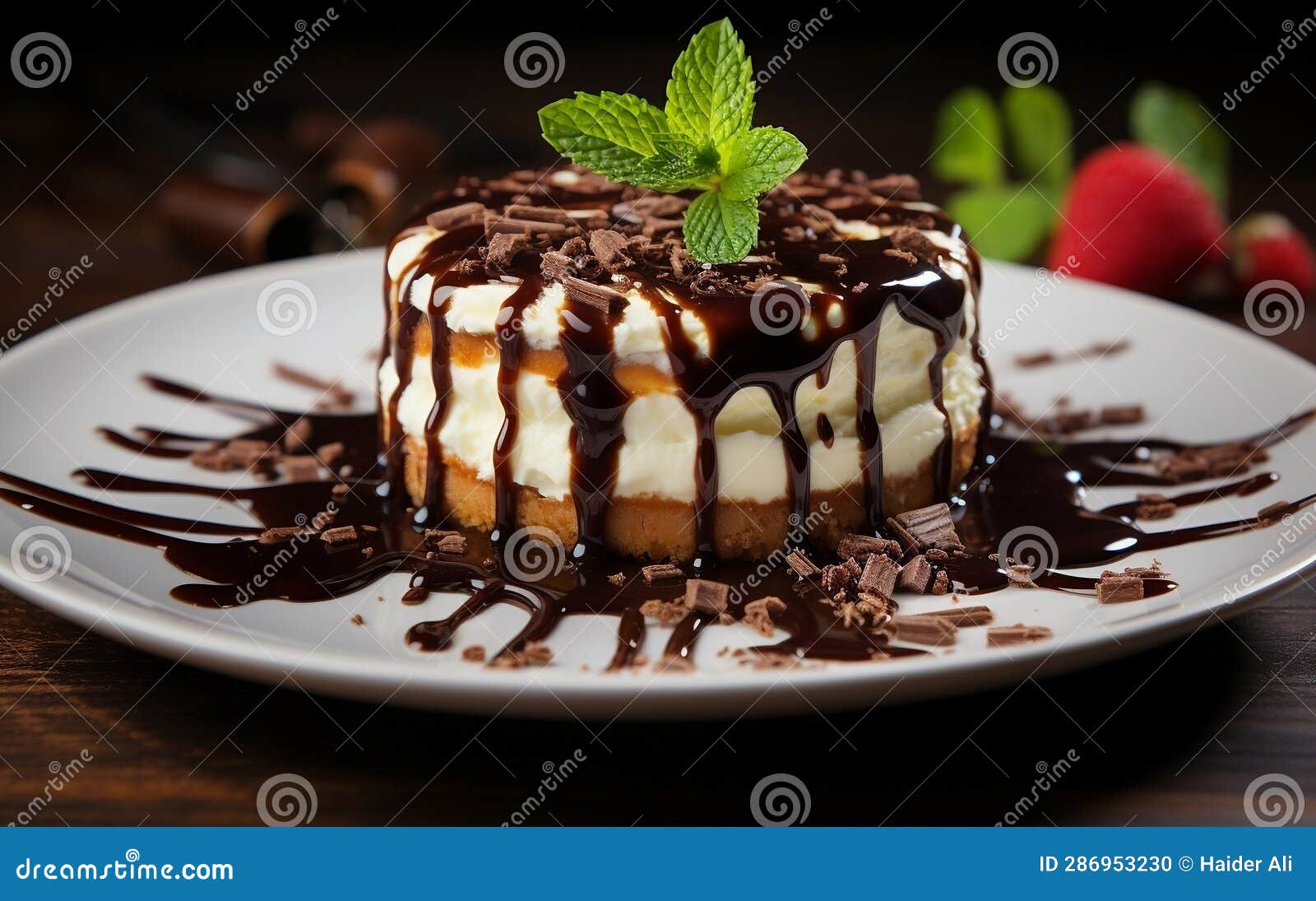 Exquisite Cheesecake Presentation. Generative AI Stock Photo - Image of ...