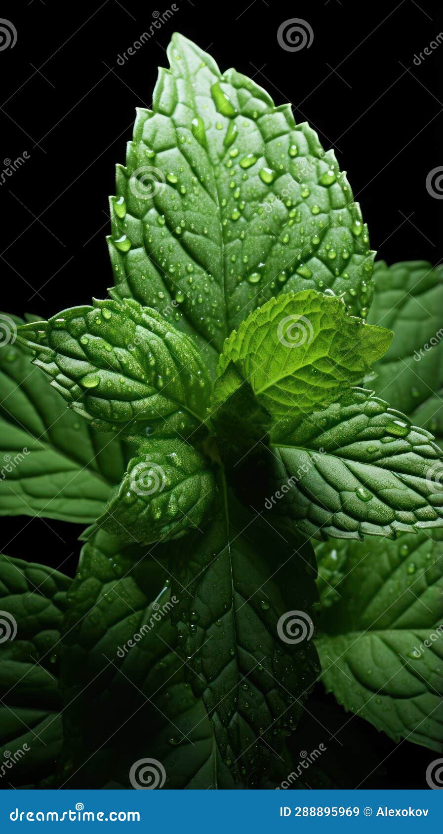 Exquisite Detail of a Single Piece of Peppermint AI Generated Stock ...