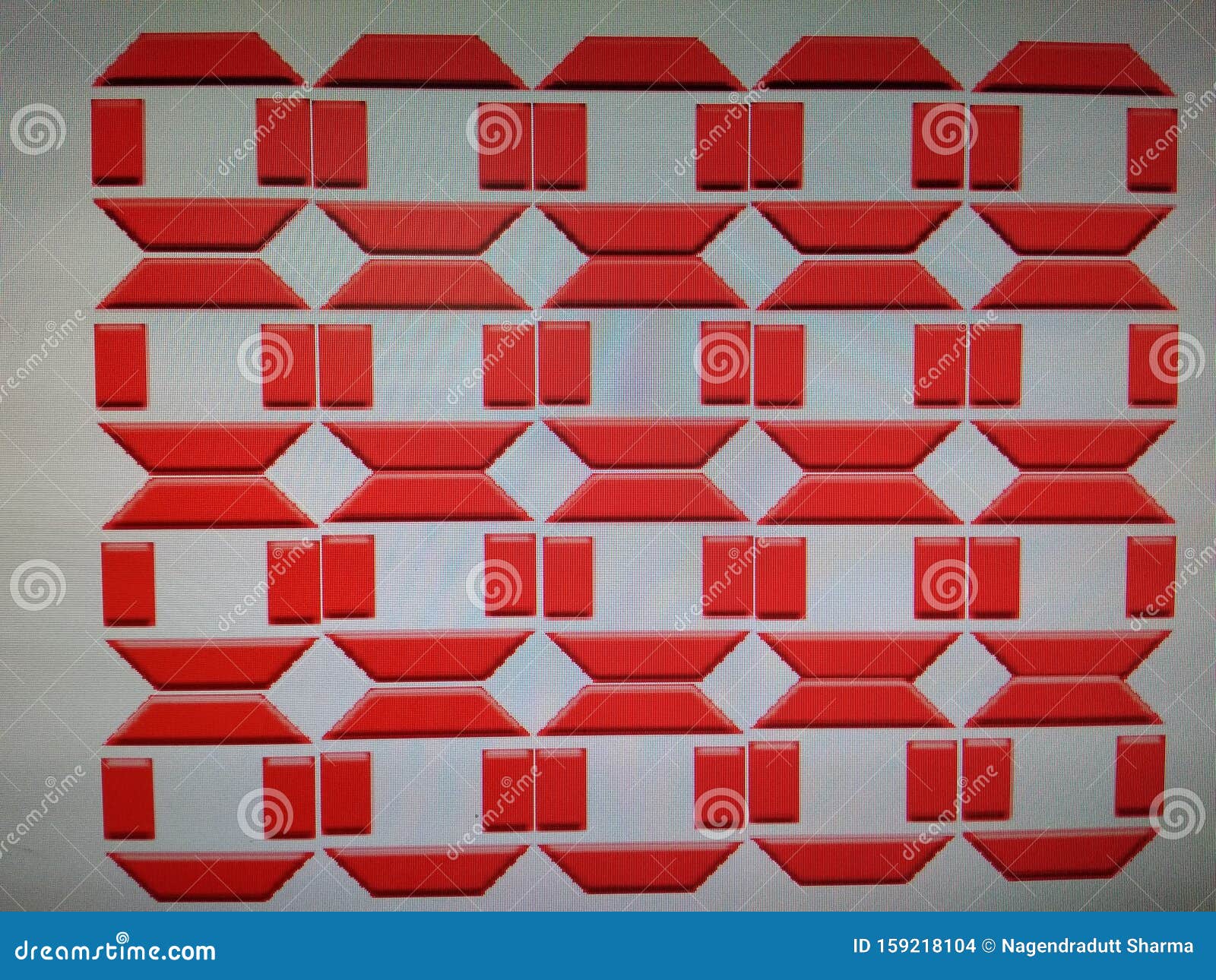 An Exquisite Digital Pattern of Blue, Green and Red Squares Stock Photo ...