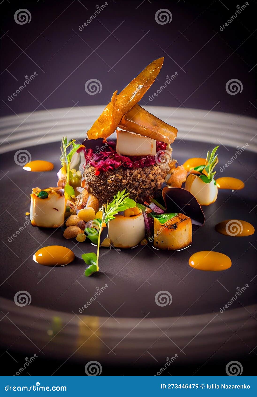 Exquisite Dish and Original Serving from the Chef. AI Generated Stock ...