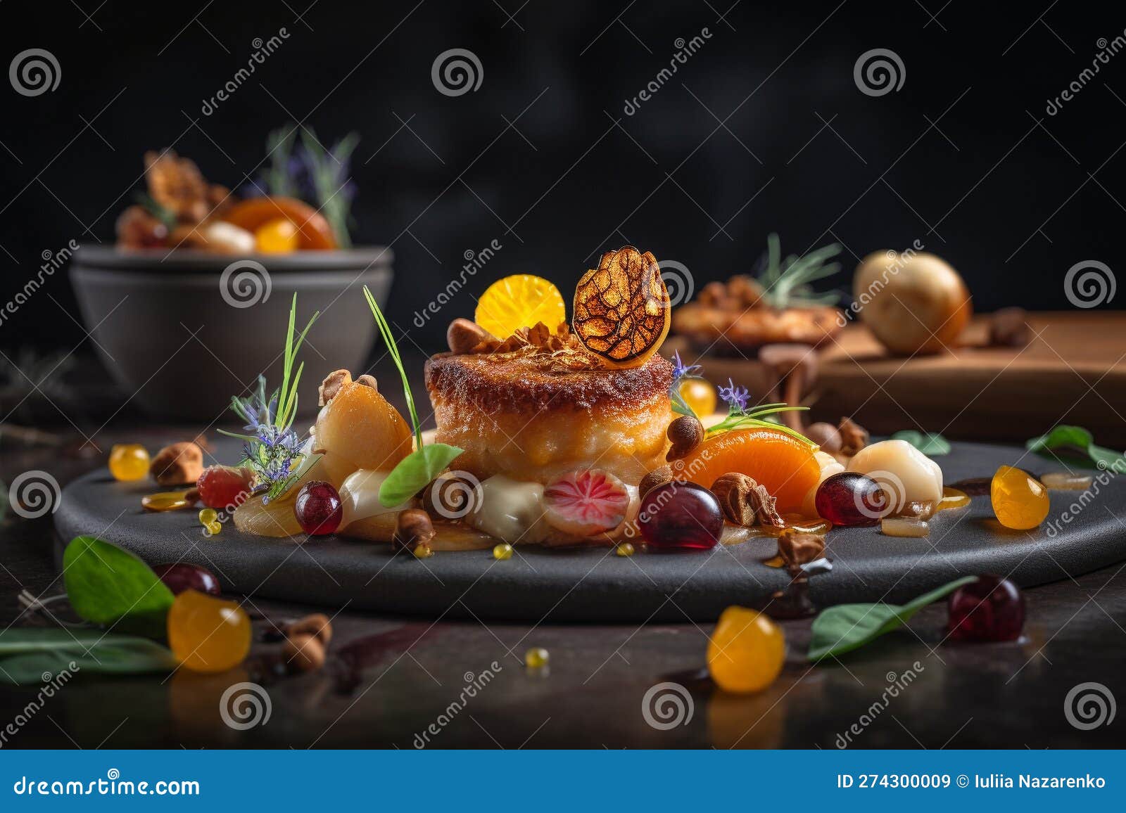 Exquisite Dish and Original Serving from the Chef. AI Generated Stock ...