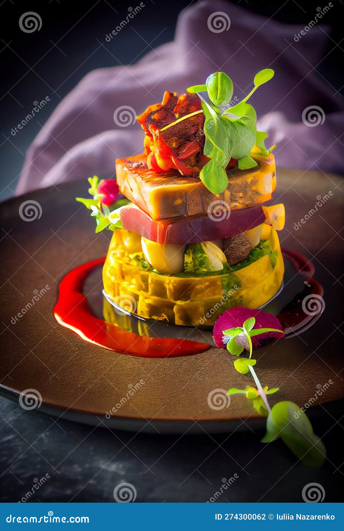 Exquisite Dish and Original Serving from the Chef. AI Generated Stock ...