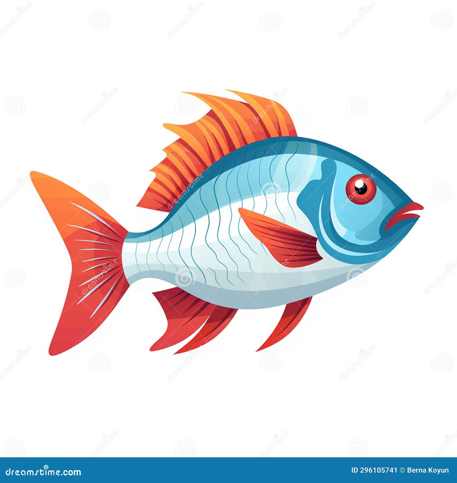 Exquisite Fish Illustration for Educational Poster Stock Illustration ...
