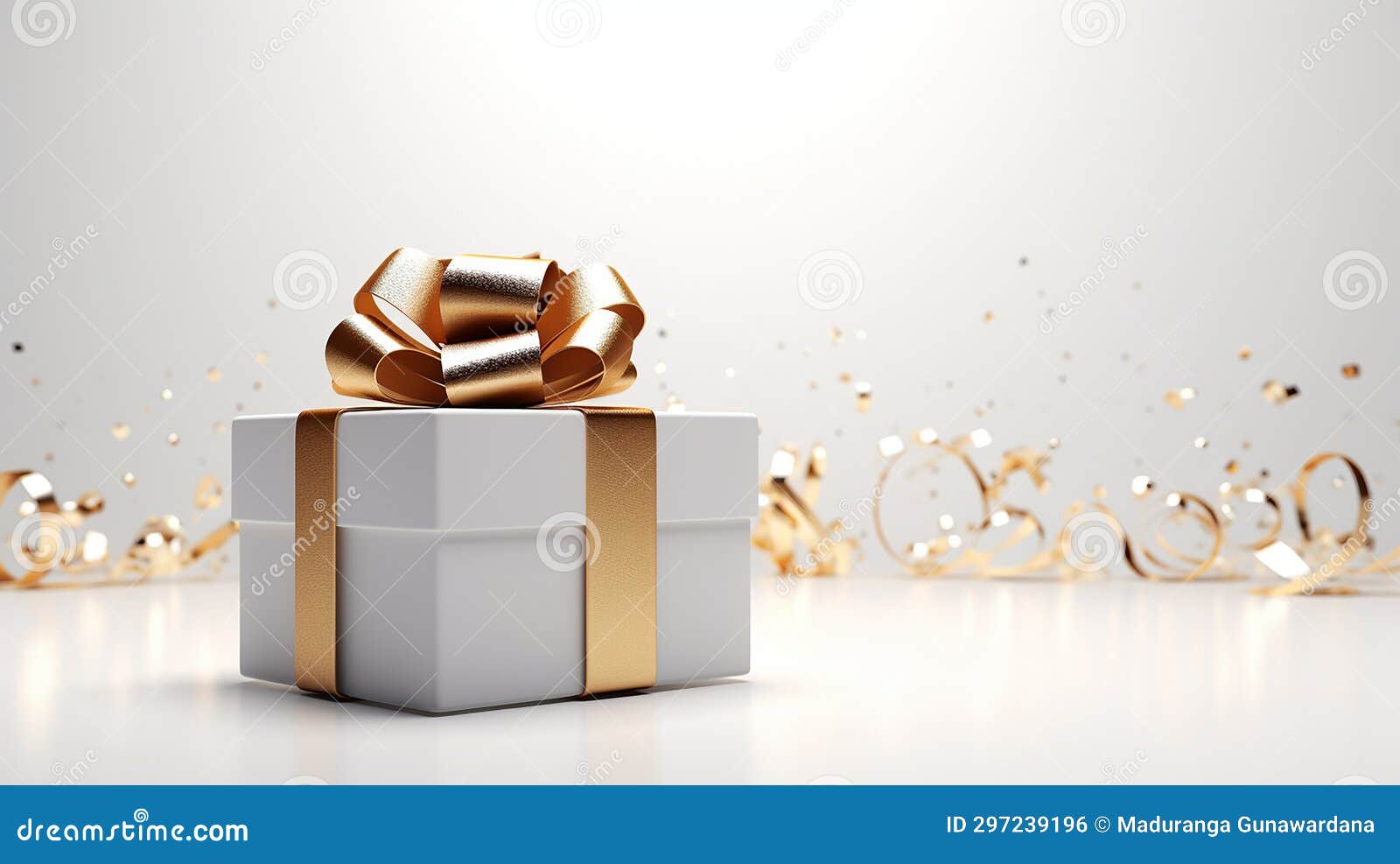 Exquisite Gift Box on Clear White Background - Elegant Present ...