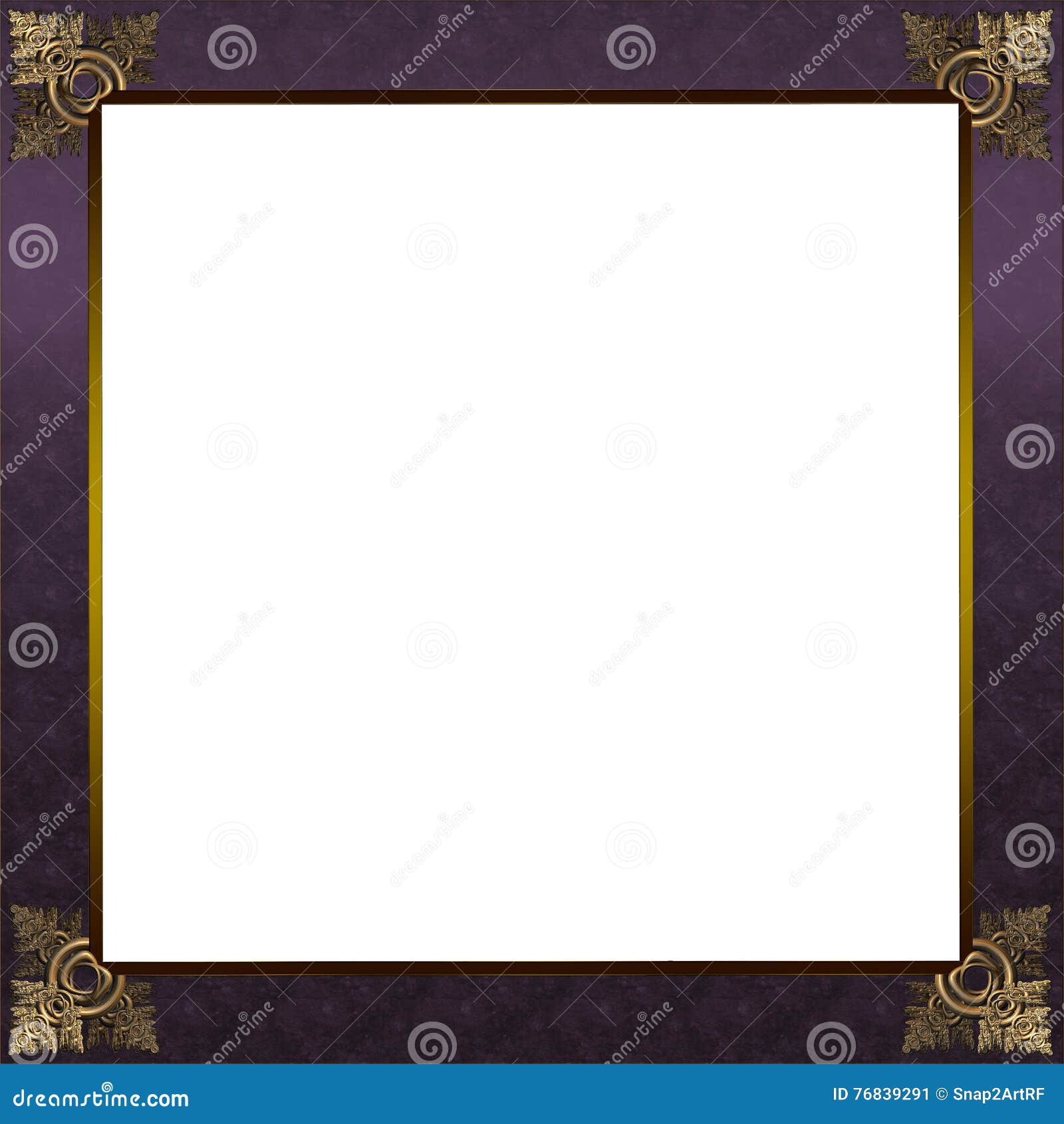 Purple And Gold Border Design