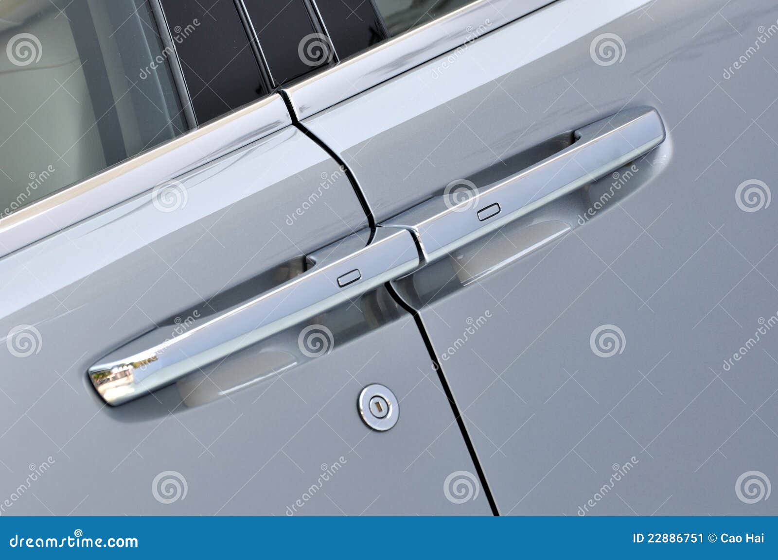 Exquisite Handle of Luxury Car Stock Image - Image of doorknob, door ...