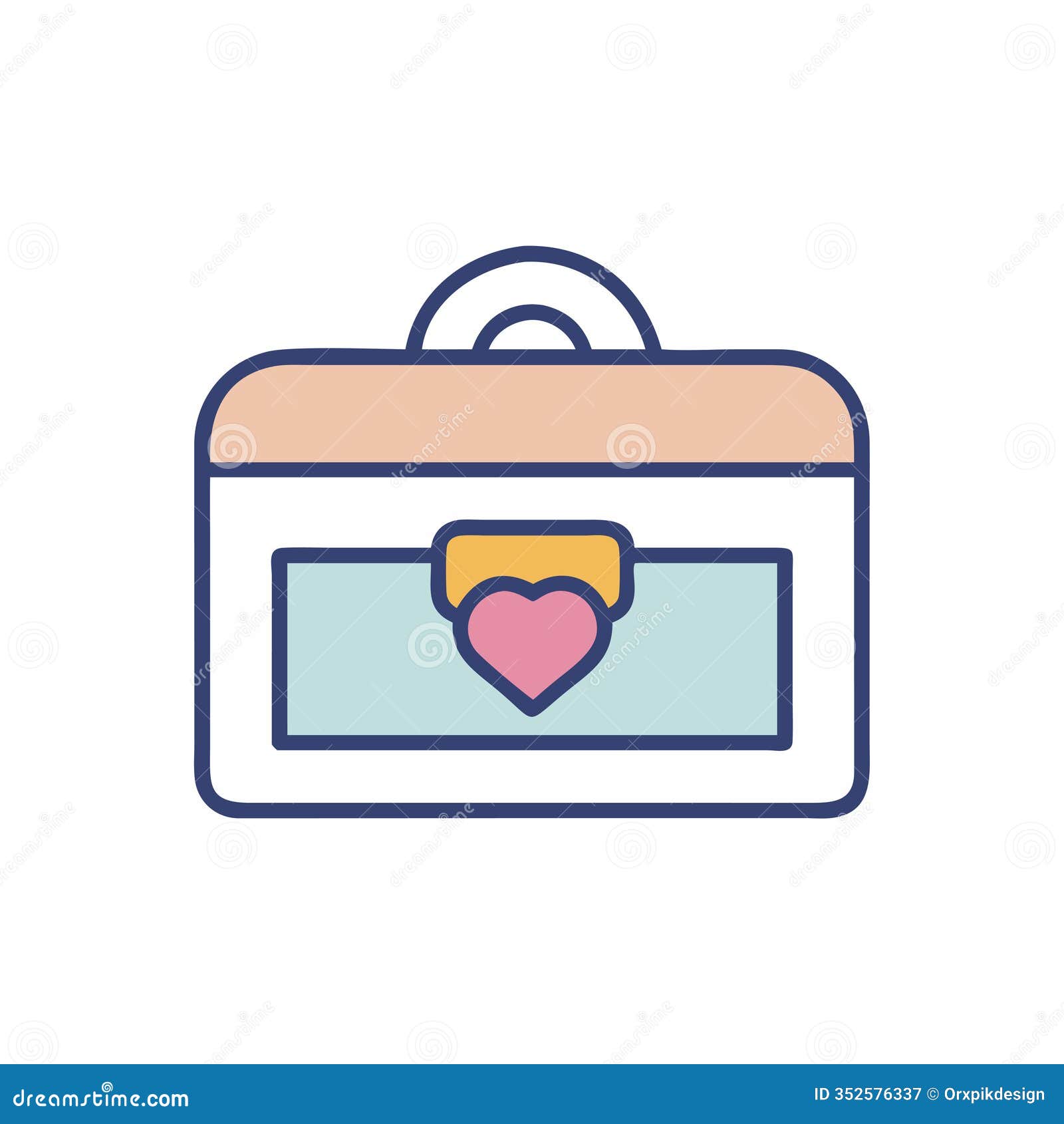 Keepsake Box Elegant Design Vector Illustration | CartoonDealer.com ...