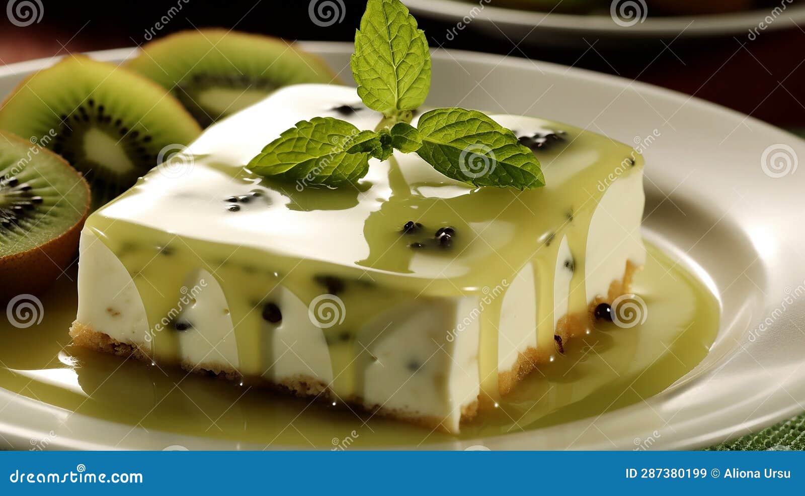 Exquisite Kiwi Dessert stock illustration. Illustration of fresh ...