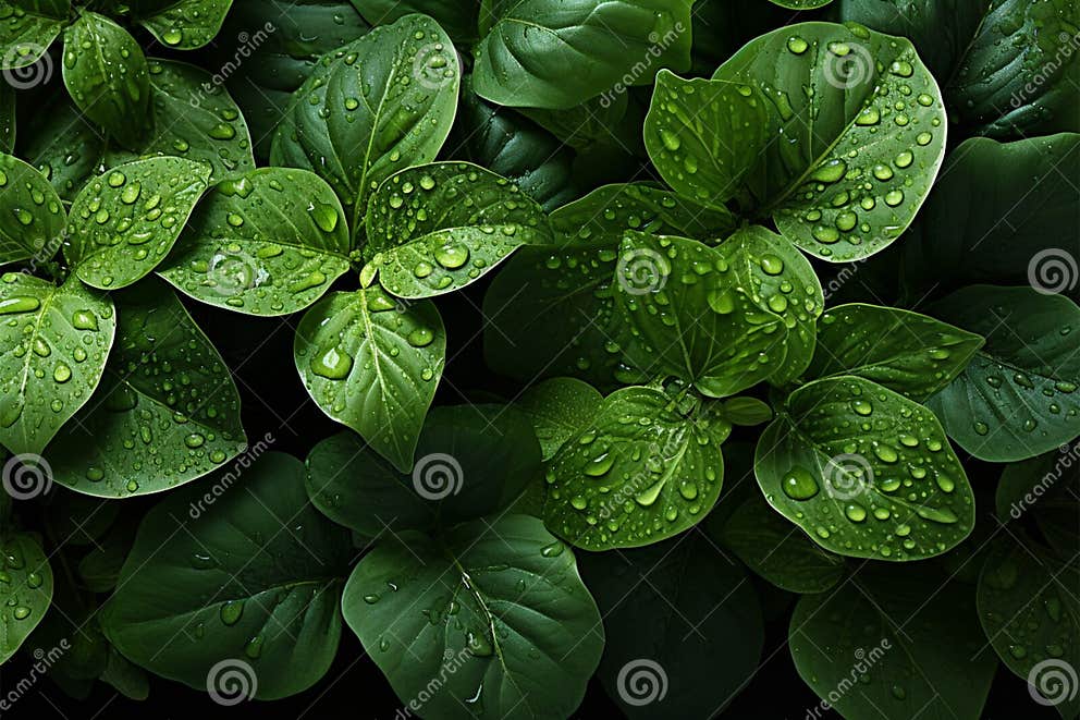Exquisite Leaf Textures Create a Stunning Greenery Top View Stock ...