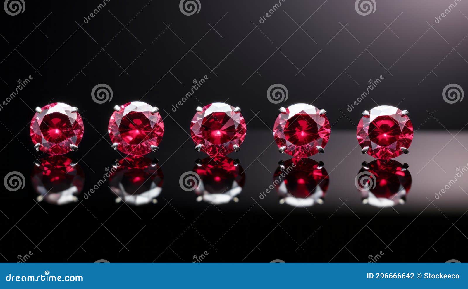 Exquisite Line of Ruby-cut Diamonds on Black Background Stock ...