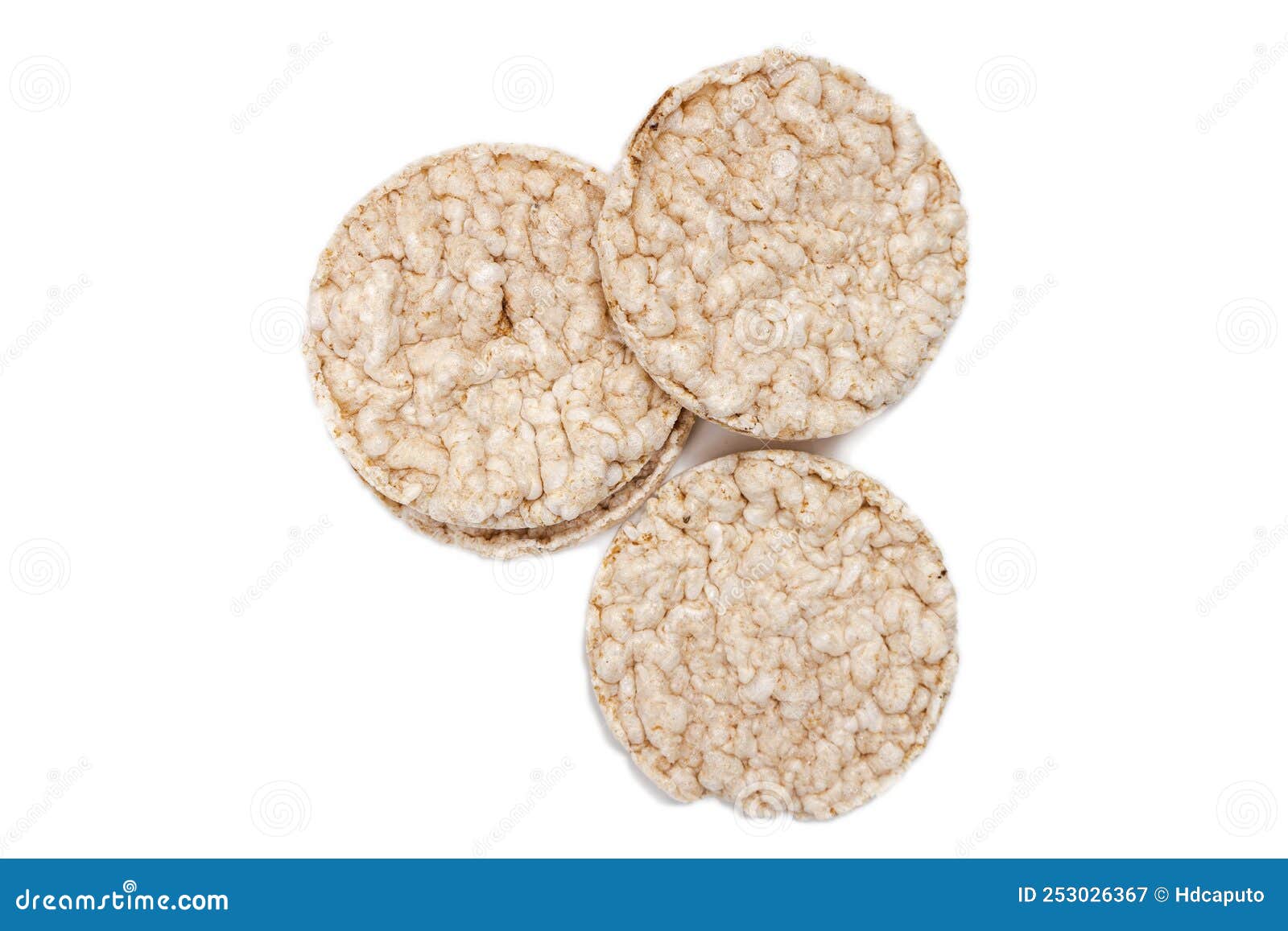 Exquisite Round Rice Crackers on a White Surface. Copy Space Stock ...