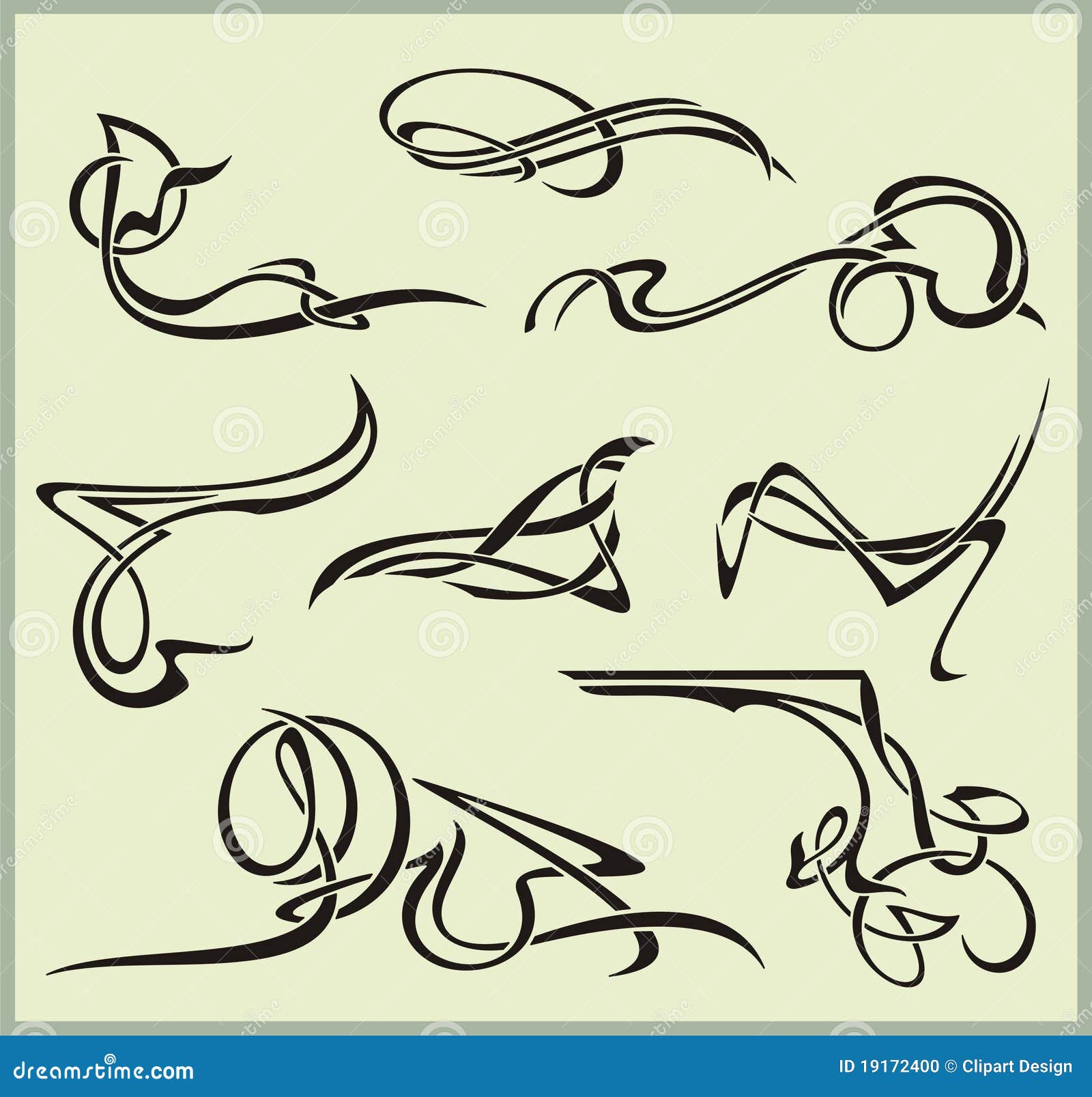 Exquisite Scroll Ornamental Designs Vector Illustration | CartoonDealer ...