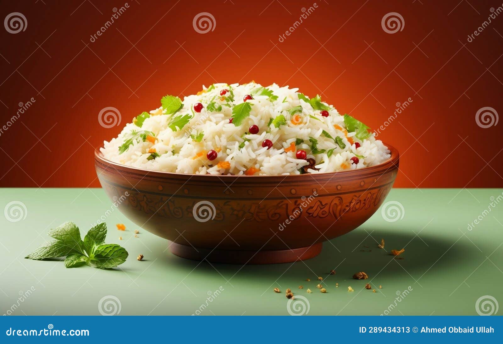 Exquisite White Biryani Rice Display. Generative by AI Stock ...