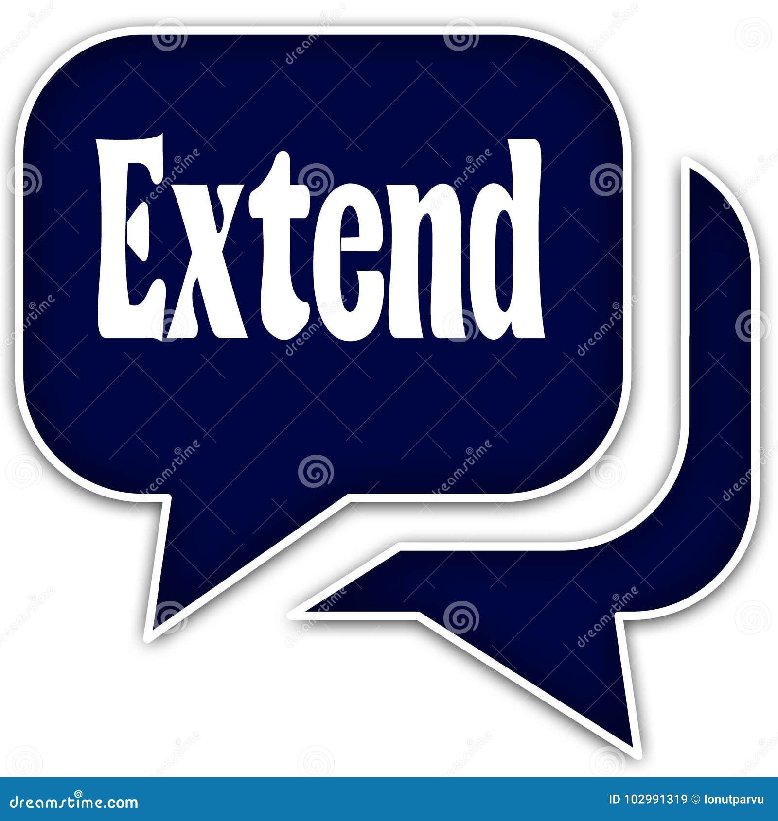 EXTEND Blue Round Stamp. Stock Photography | CartoonDealer.com #115034720