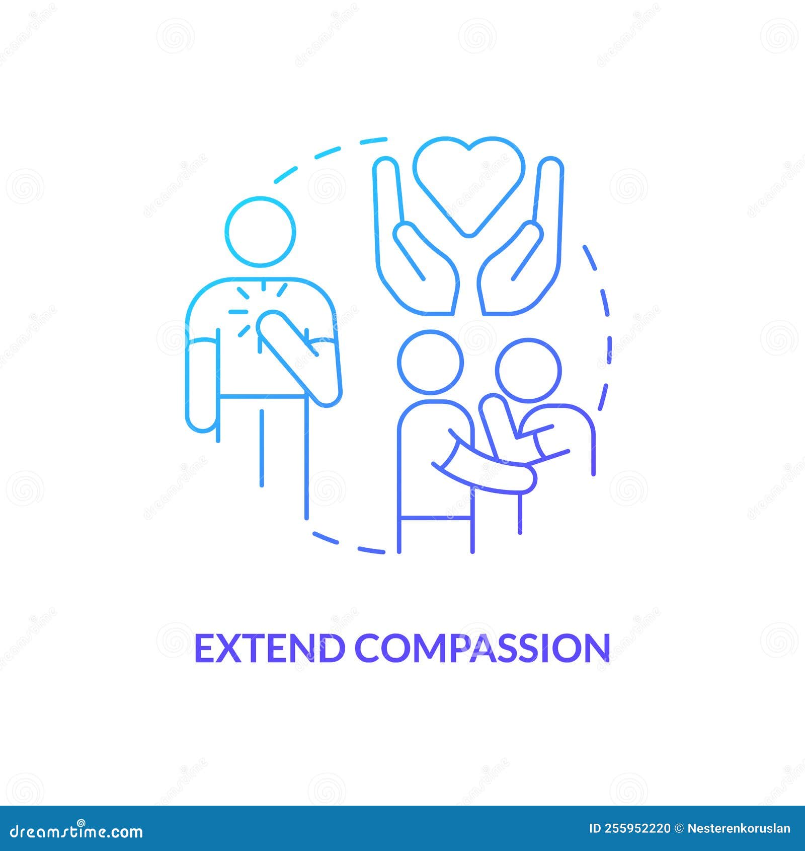 Extend Compassion Concept Icon Cartoon Vector | CartoonDealer.com ...