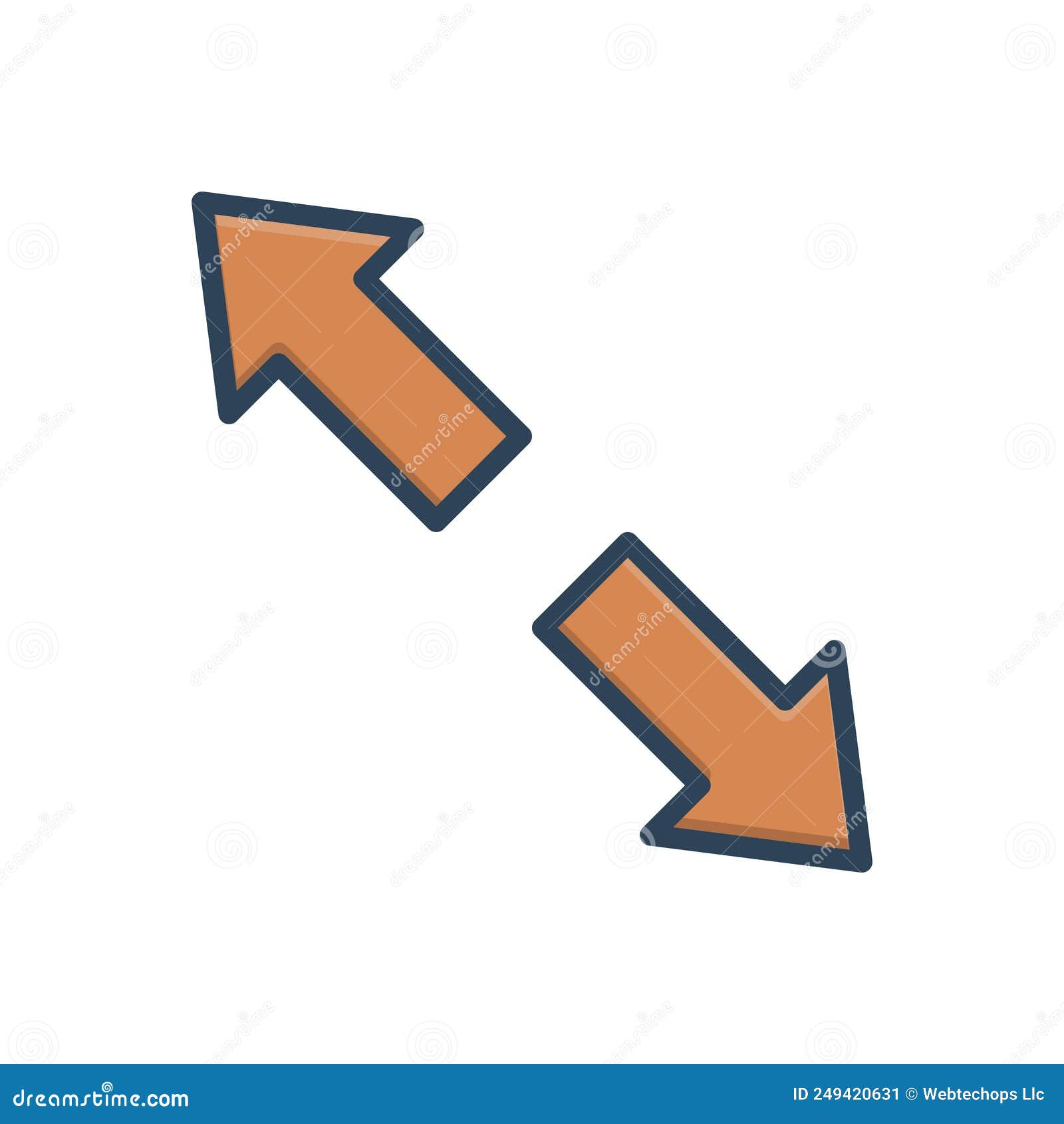 Color Illustration Icon for Extend, Arrow and Opposite Stock ...