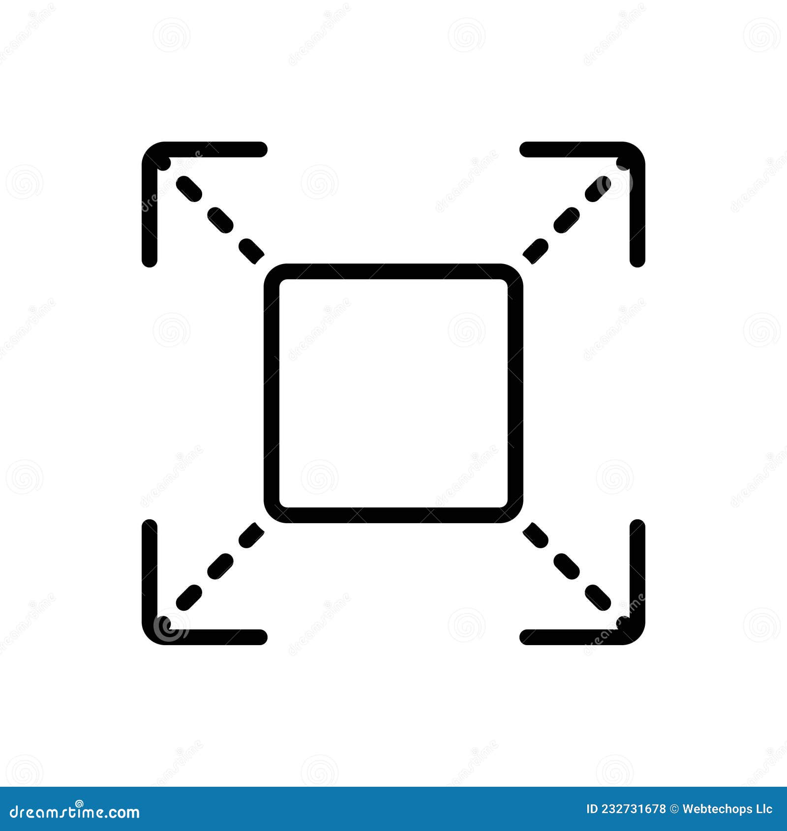 Black Line Icon for Extend, Prolong and Expand Stock Vector ...