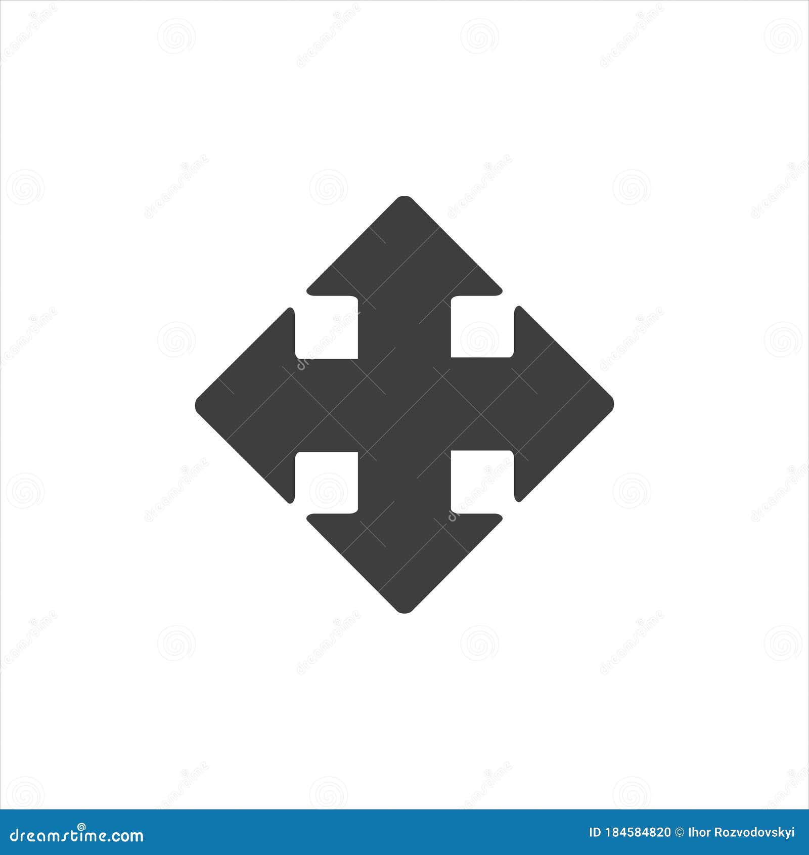 Extend Icon On White Background Cartoon Vector | CartoonDealer.com ...