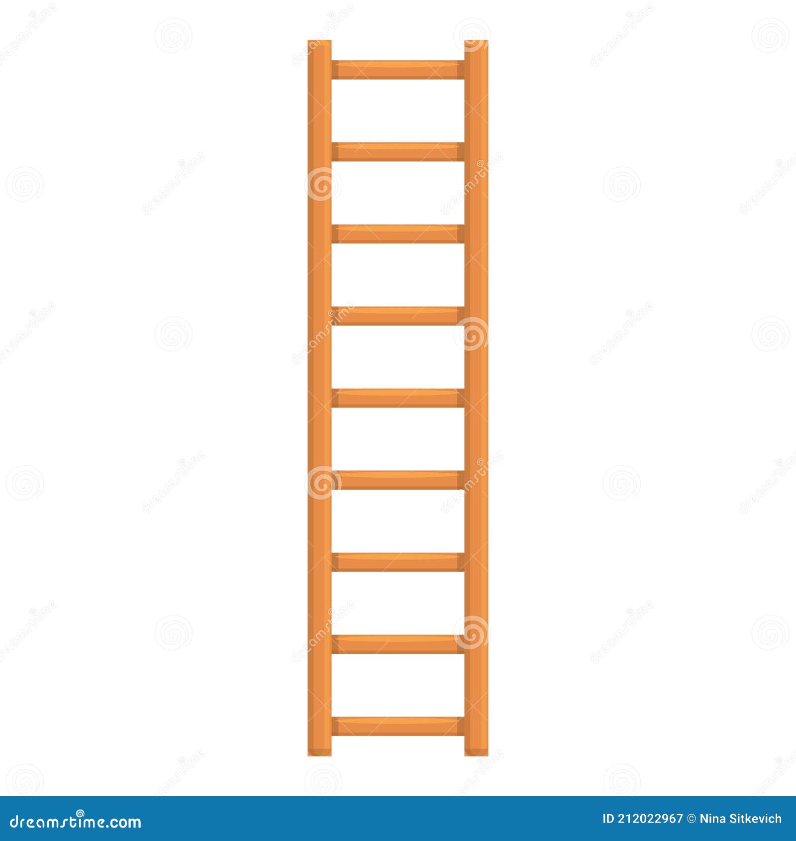 Extend Ladder Icon, Cartoon Style Stock Vector - Illustration of ...