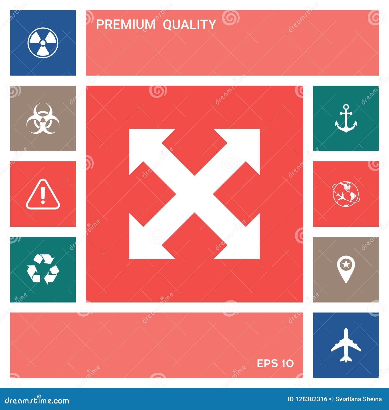 Extend, Resize, Enlarge Icon . Elements for Your Design Stock Vector ...