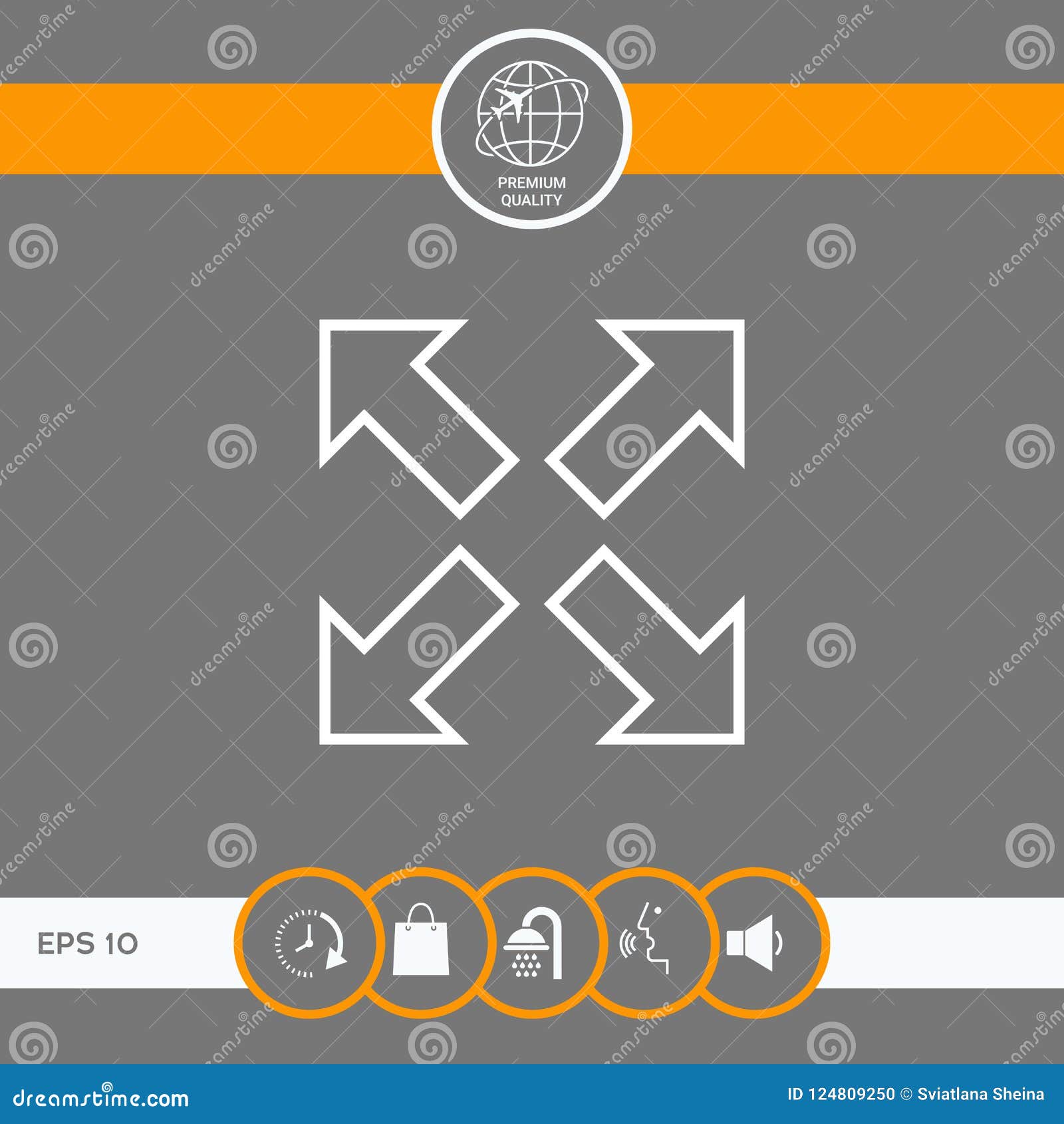Extend, Resize, Enlarge Arrow Icon. Cursor Drag Icon In Line Design ...
