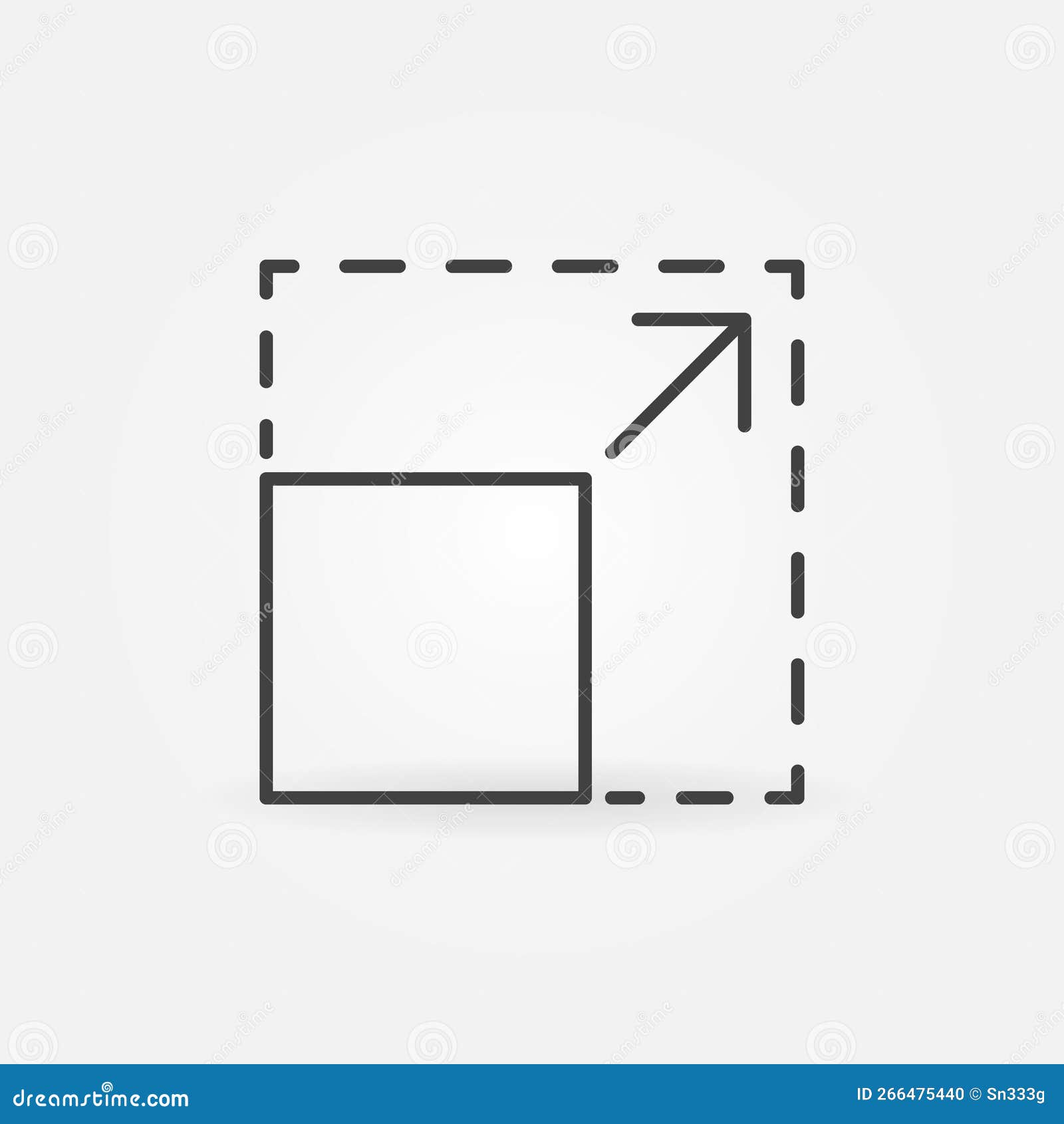 Extend or Scaling Vector Concept Icon in Thin Line Style Stock ...