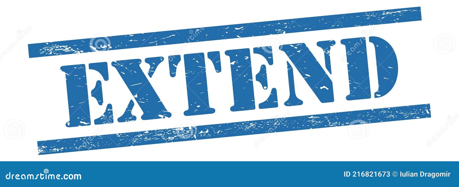 EXTEND Blue Round Stamp. Stock Photography | CartoonDealer.com #115034720